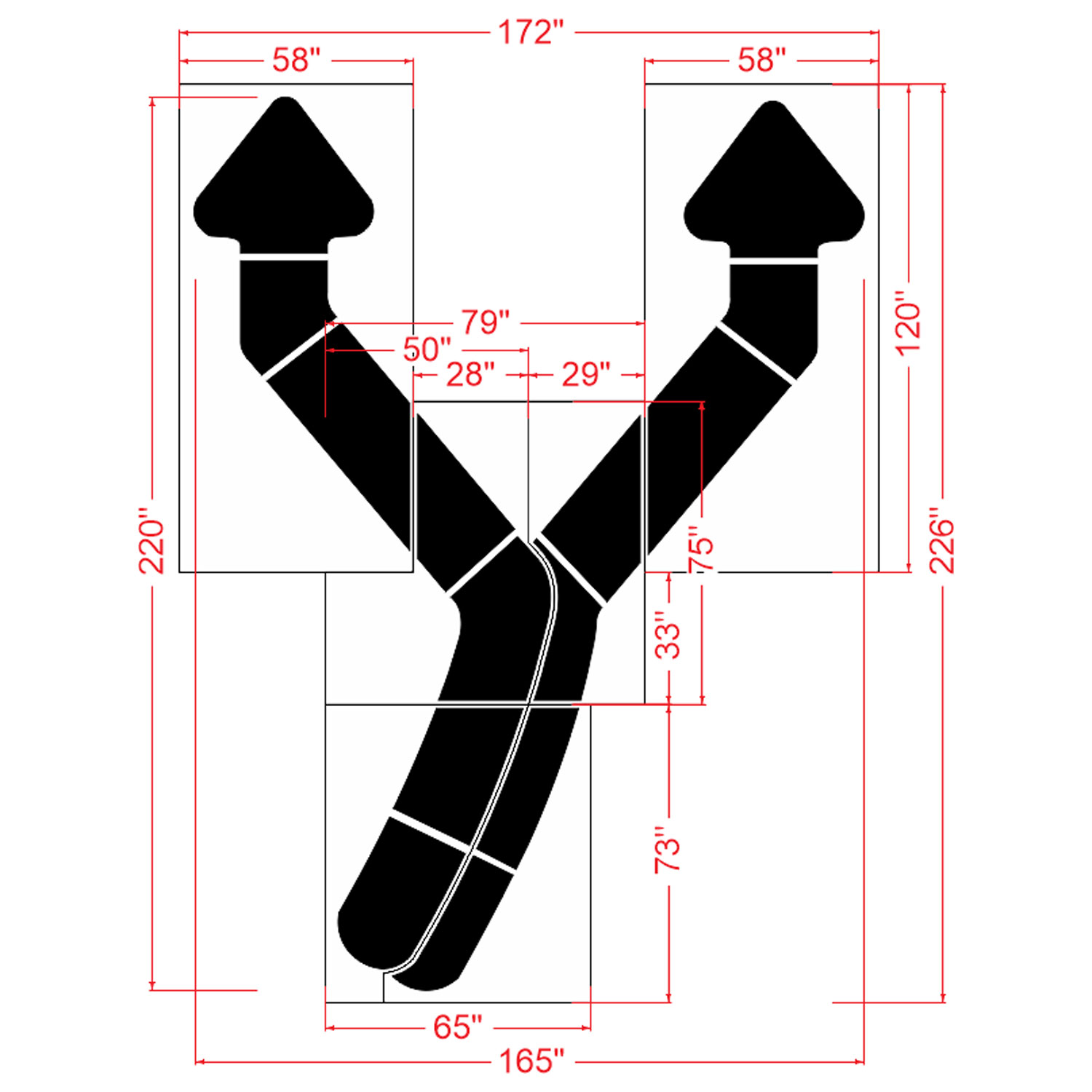 220" Dunkin Donuts Diverging Arrow Stencil - RAE Products & Chemicals ...