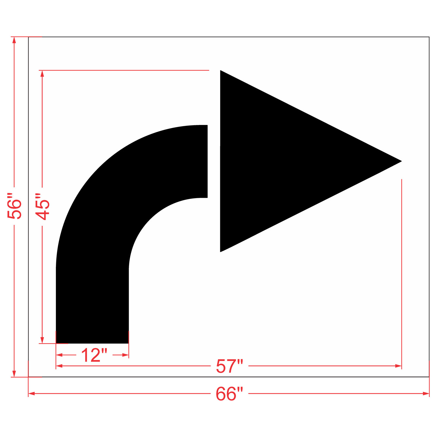 45" Lowes Left Turn Arrow Stencil - RAE Products & Chemicals Corp ...