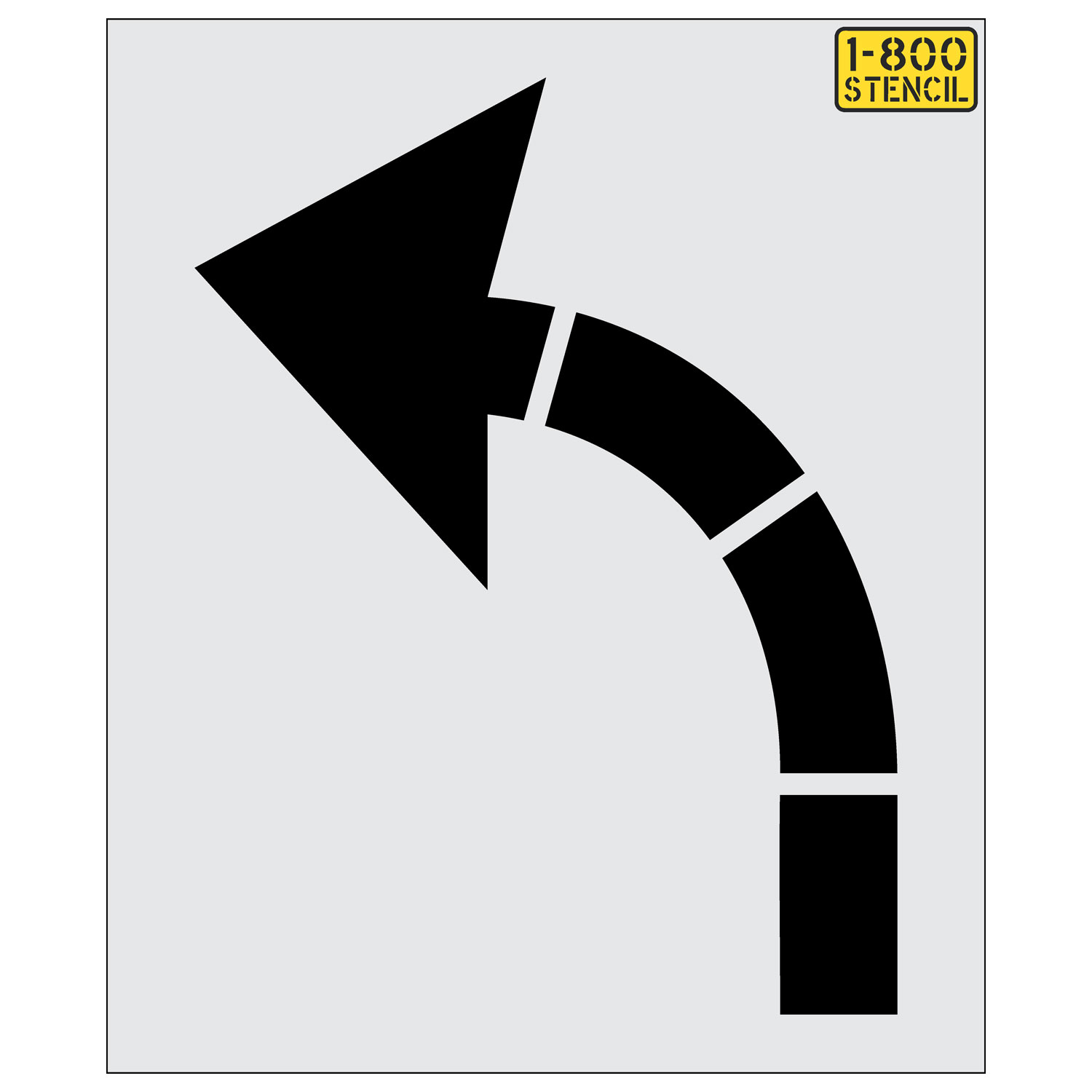 64" Left Turn Arrow Stencil - RAE Products & Chemicals Corp ...