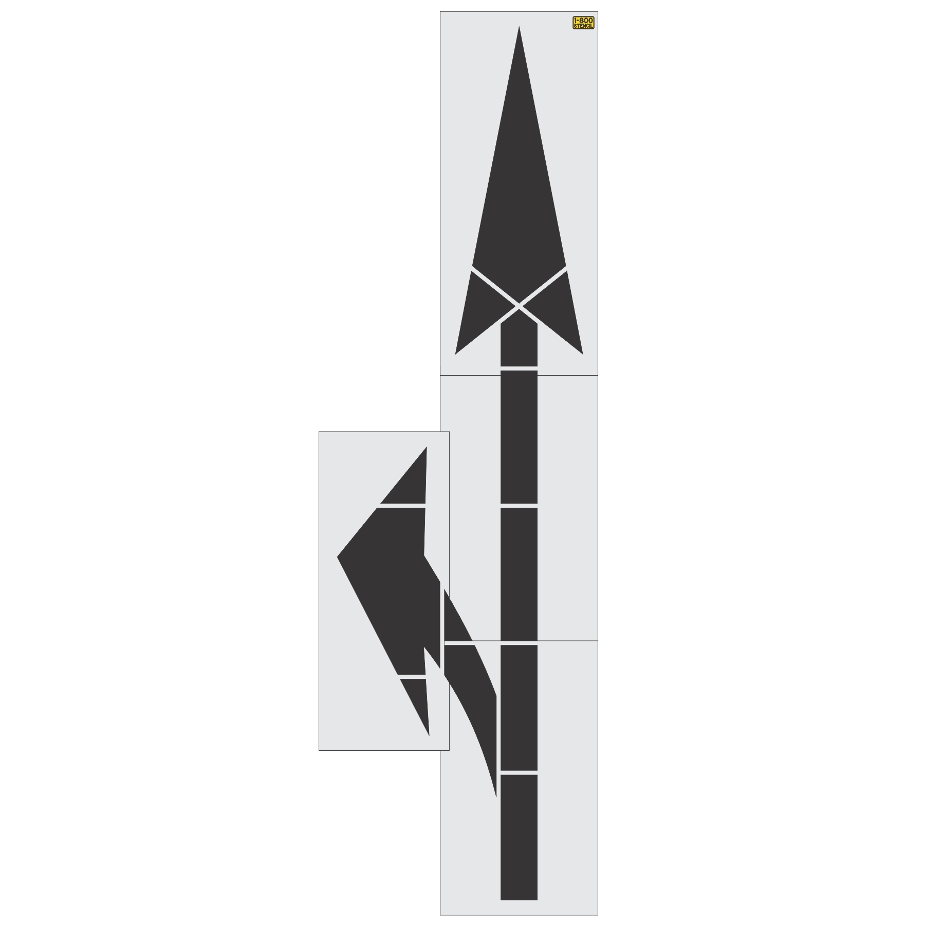 288" California DOT Combo Left Arrow Kit Stencil - RAE Products ...