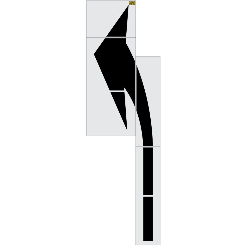 288" California DOT Left Turn Arrow Stencil - RAE Products & Chemicals ...