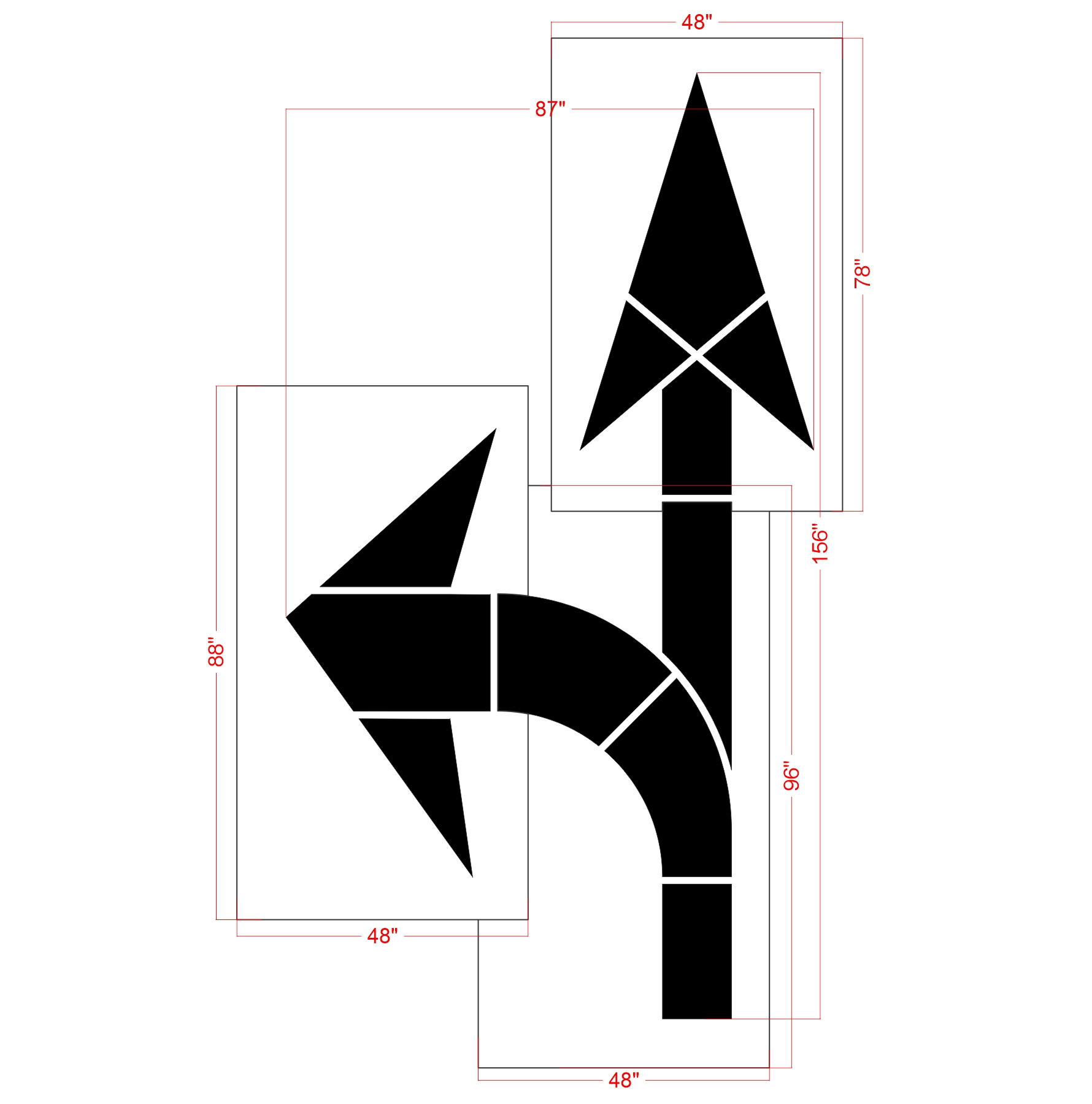 156" California DOT Combo Arrow Kit Stencil - RAE Products & Chemicals ...