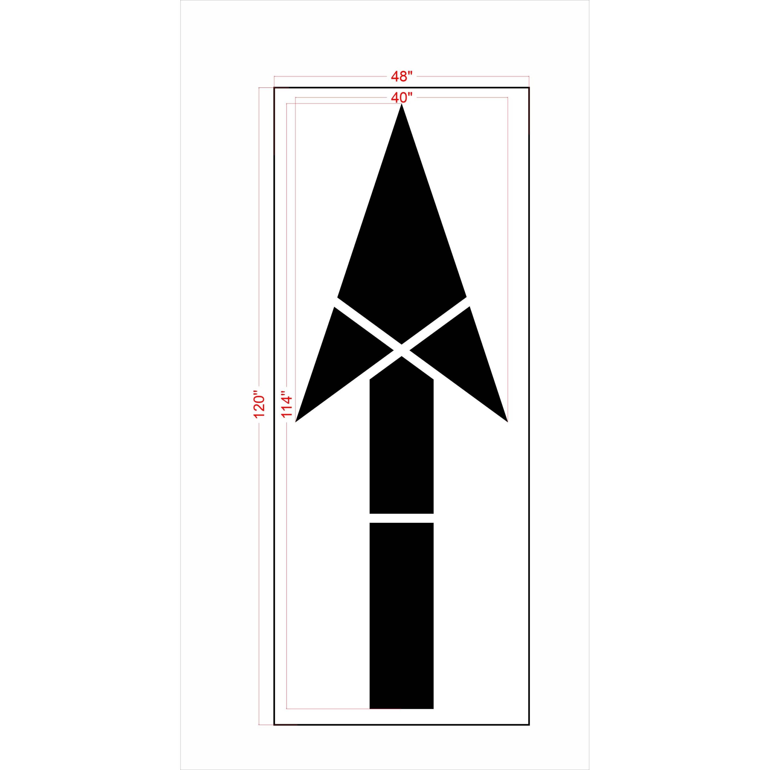 114" Massachusetts DOT Straight Arrow Stencil - RAE Products ...