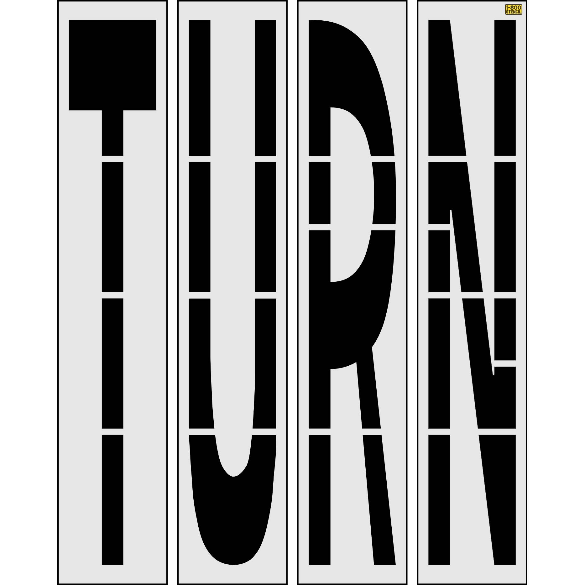 100" Montana DOT TURN Stencil - RAE Products & Chemicals Corp ...