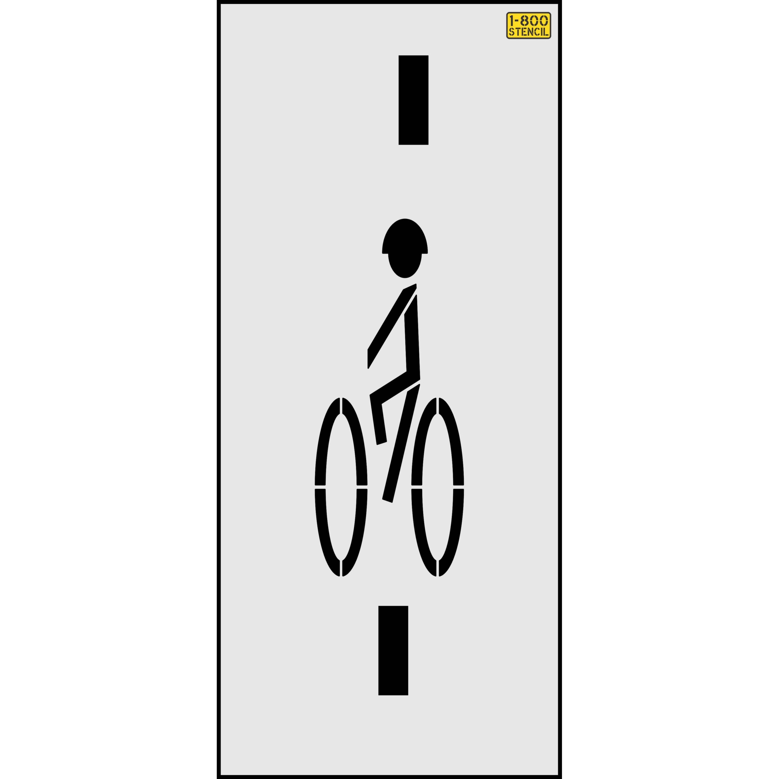 24" North Carolina DOT Bike Lane with Dashes Stencil - RAE Products ...