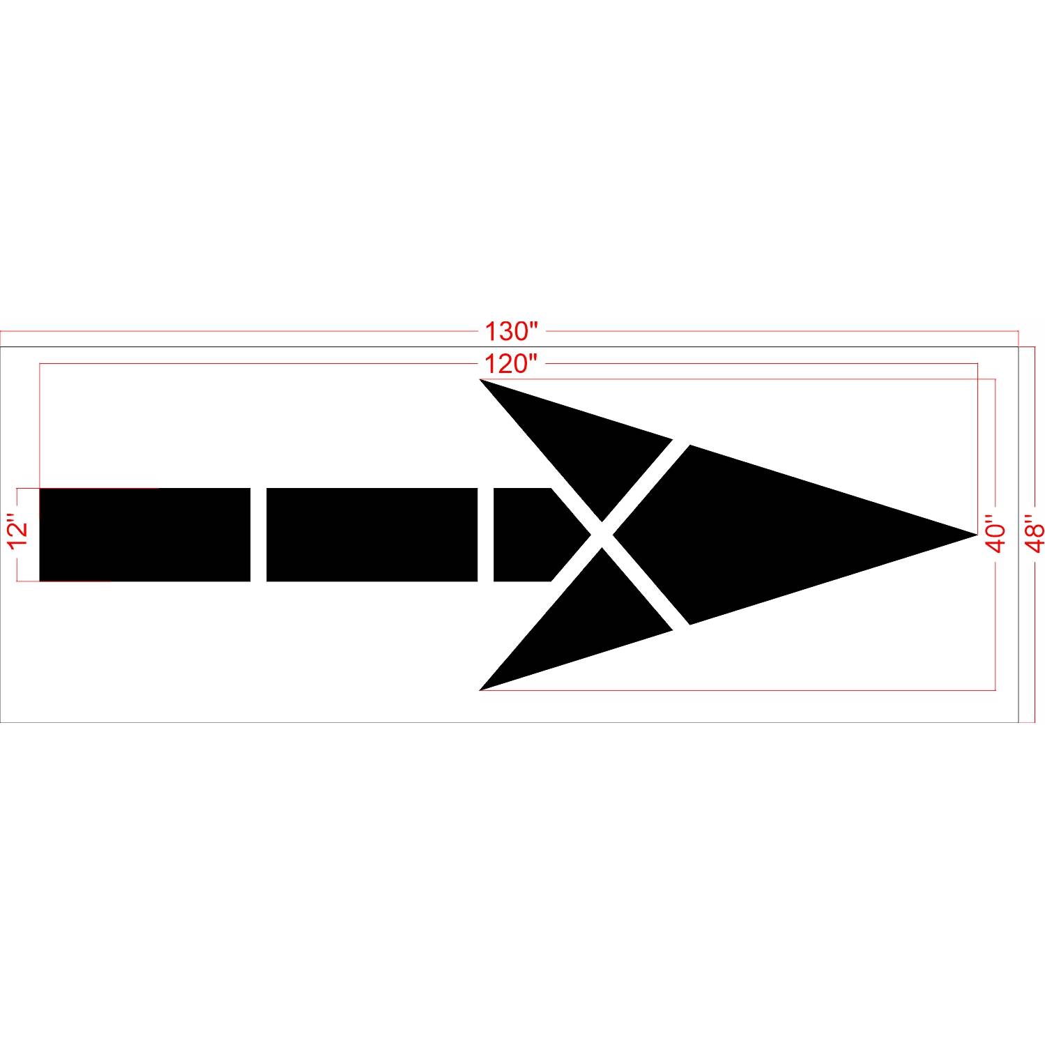 120" South California DOT Straight Arrow Stencil - RAE Products ...
