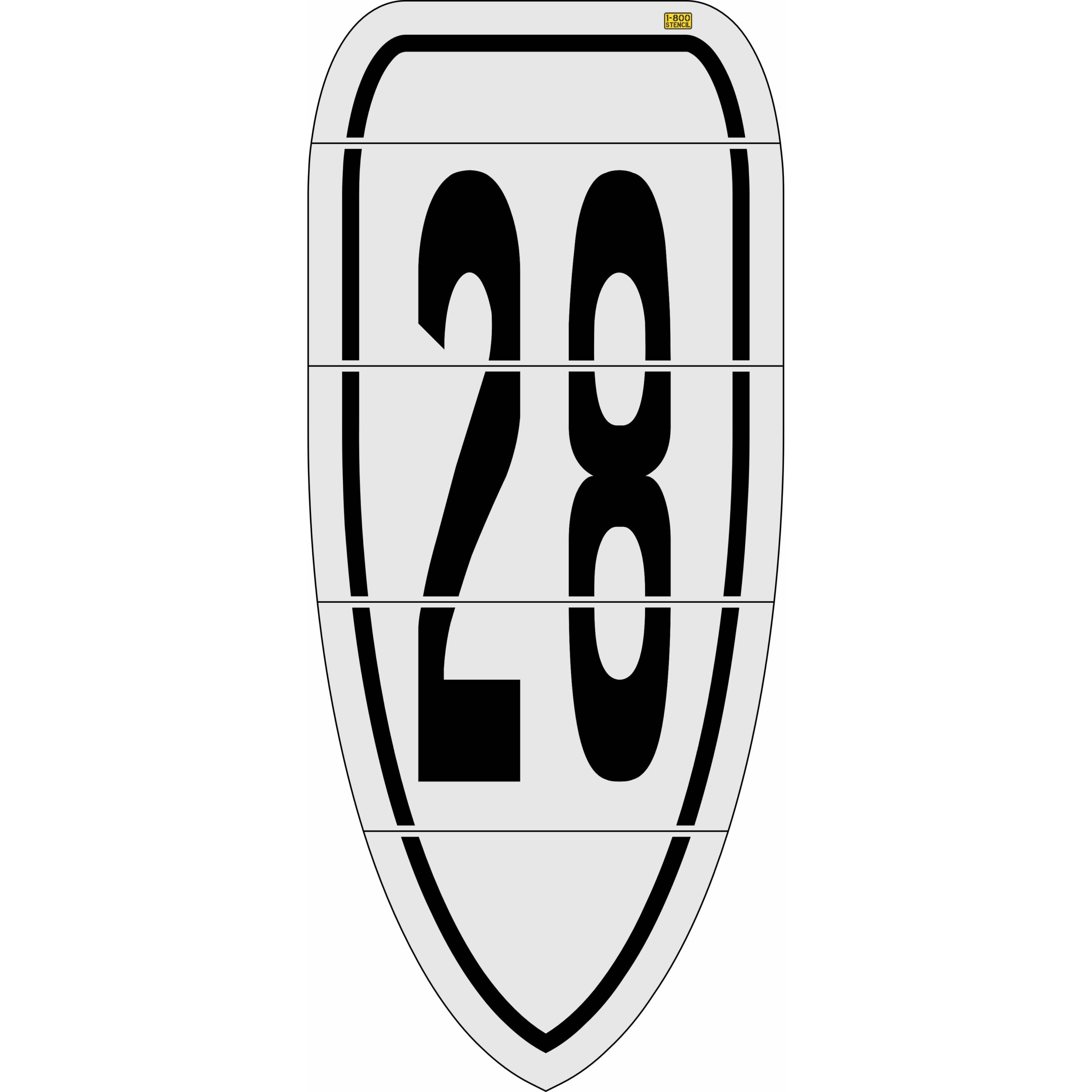 180" Virginia DOT 28 Interstate Shield Stencil - RAE Products ...