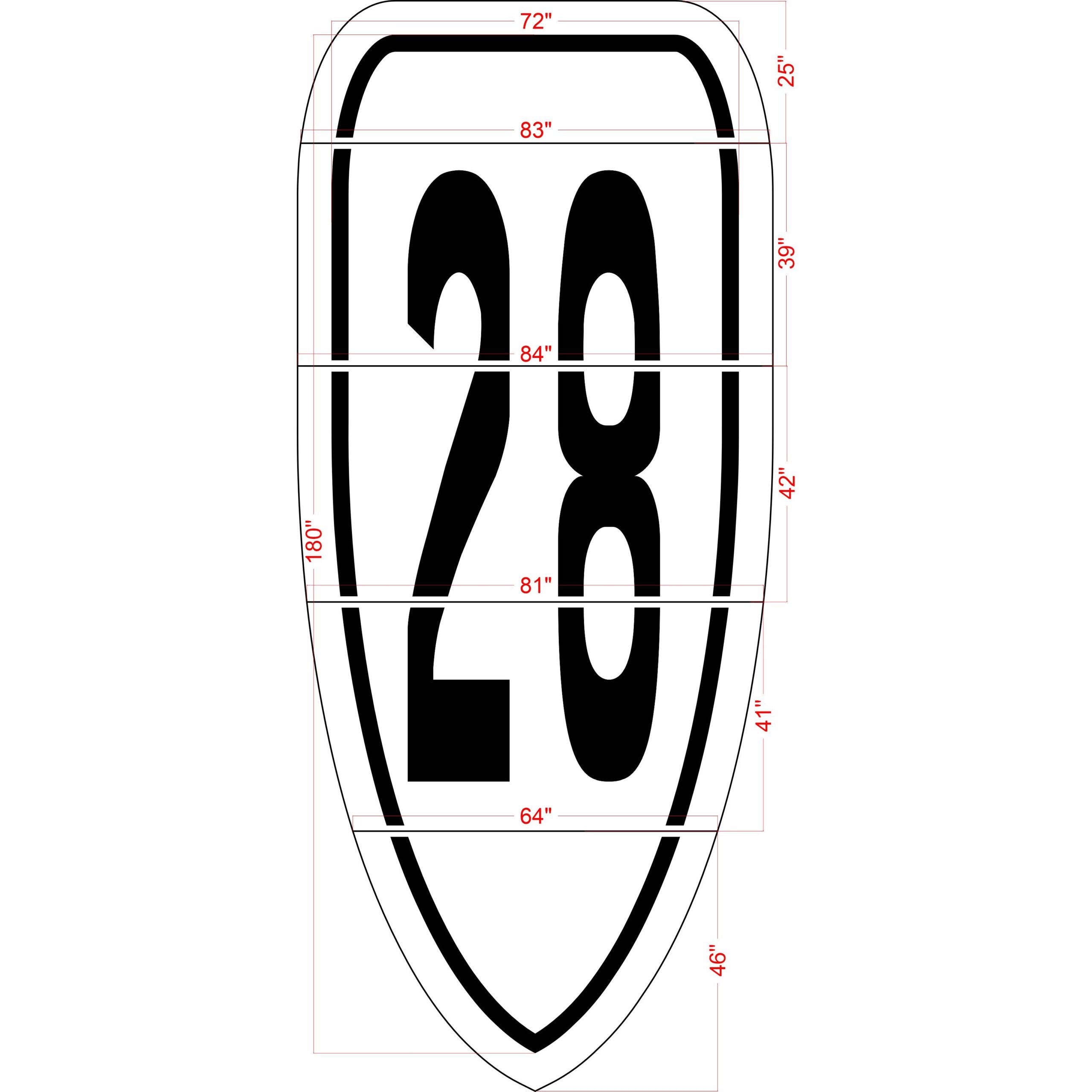 180" Virginia DOT 28 Interstate Shield Stencil - RAE Products ...