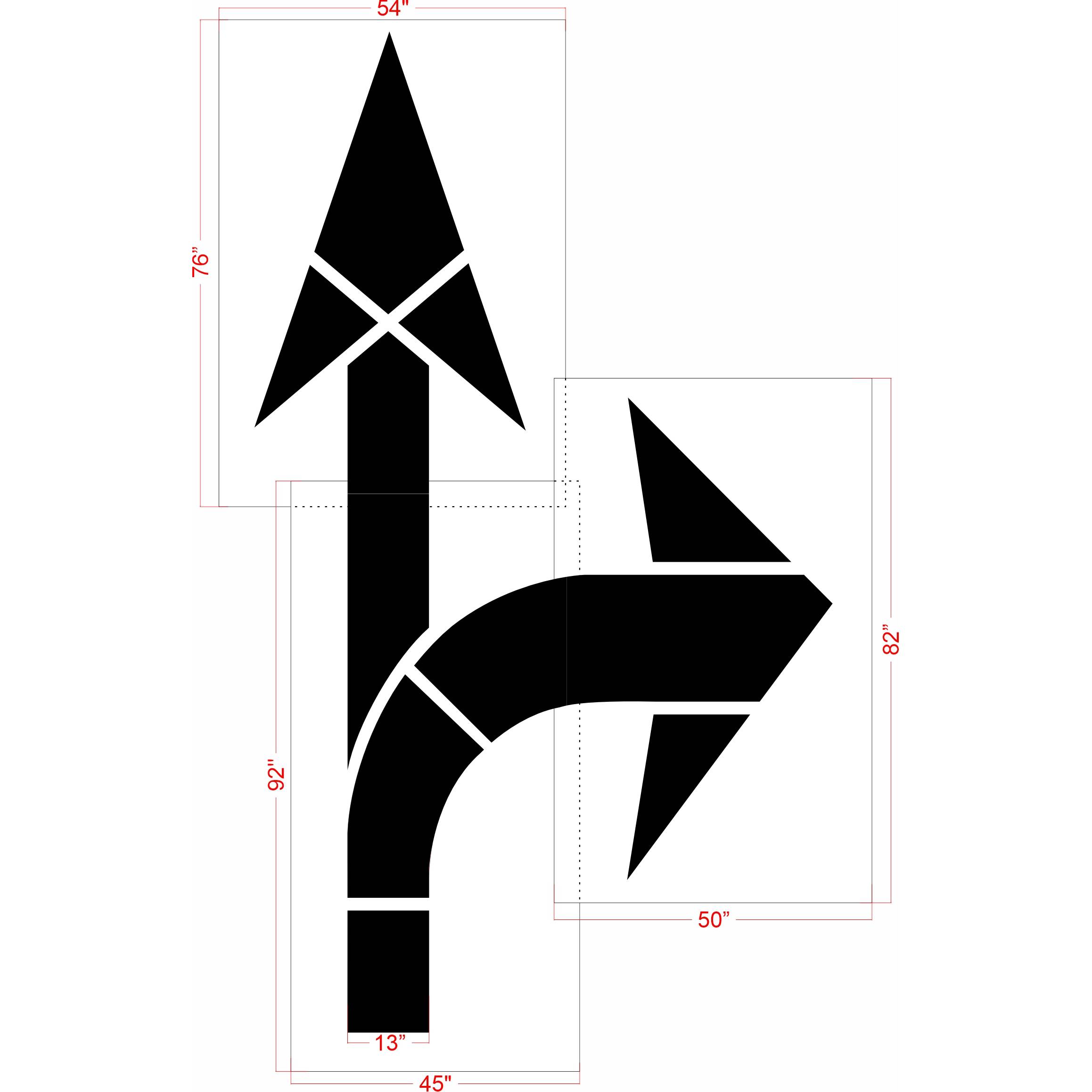156" Louisiana DOT Combo Arrow Stencil - RAE Products & Chemicals Corp ...