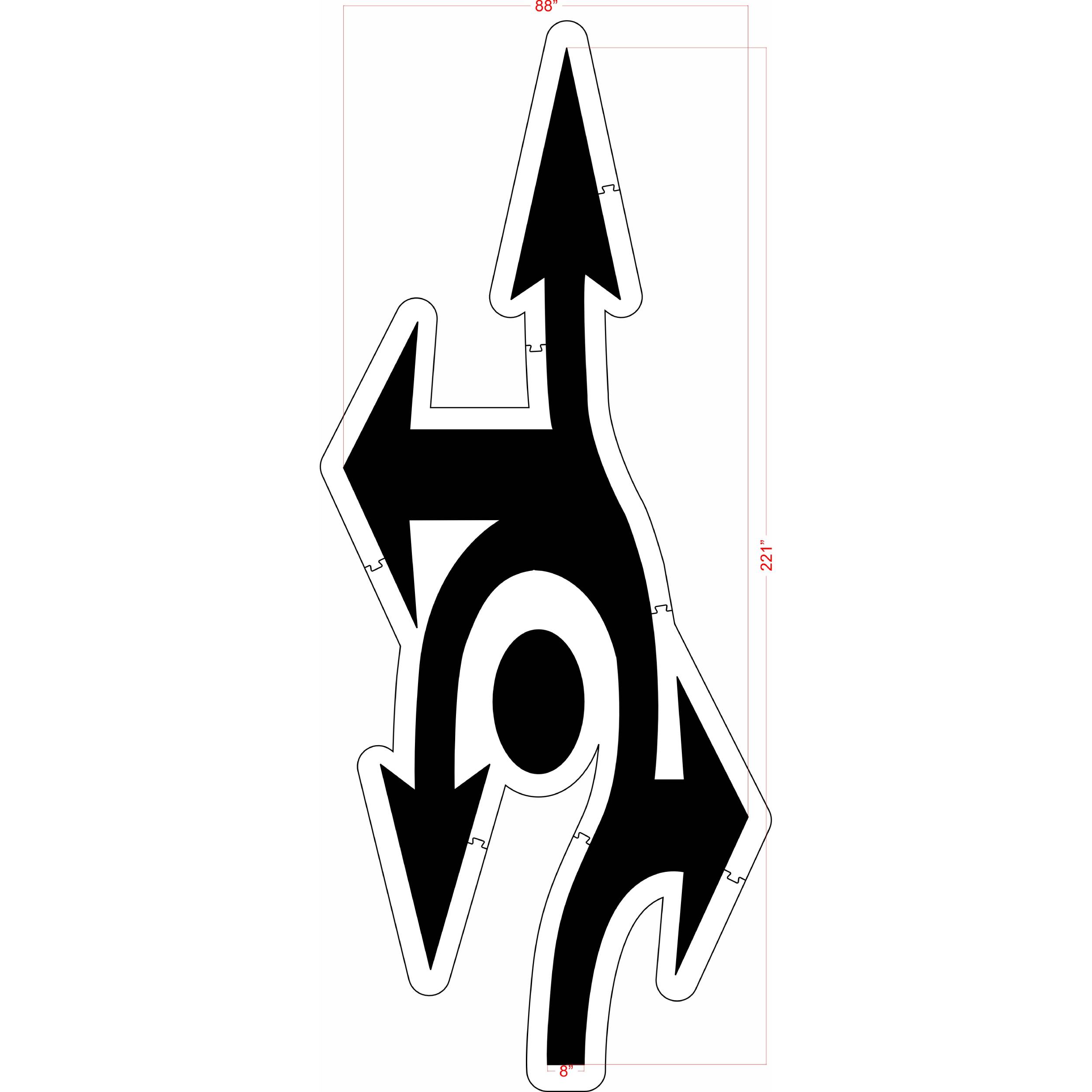 221" Louisiana DOT Roundabout Arrows Stencil - RAE Products & Chemicals ...