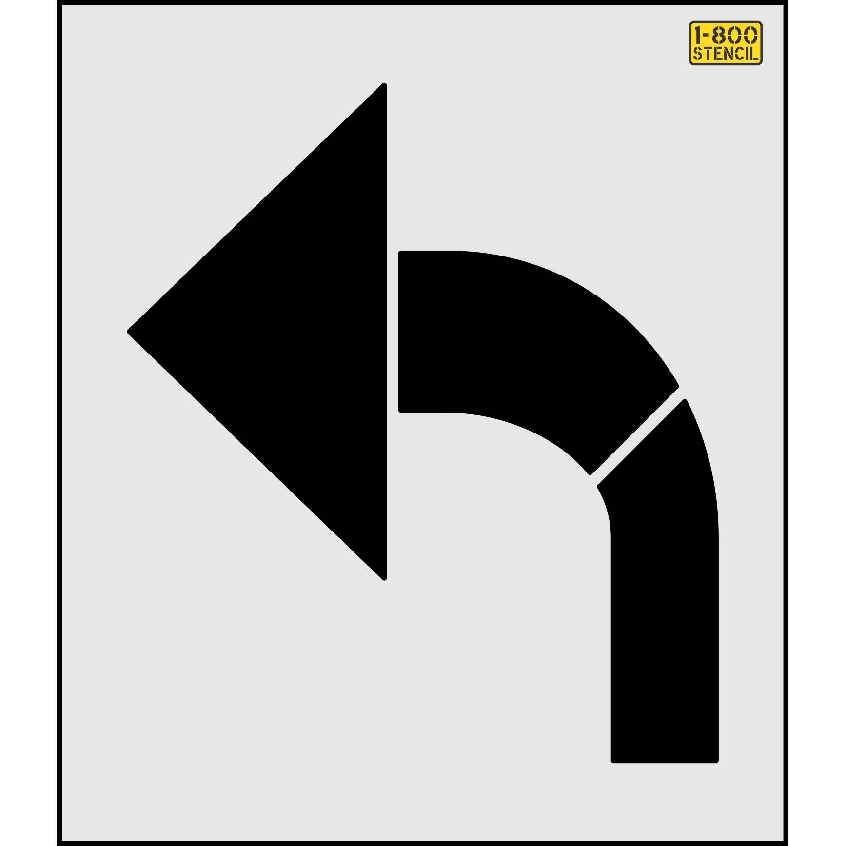 36" Chicago DOT Turn Arrow Stencil - RAE Products & Chemicals Corp ...
