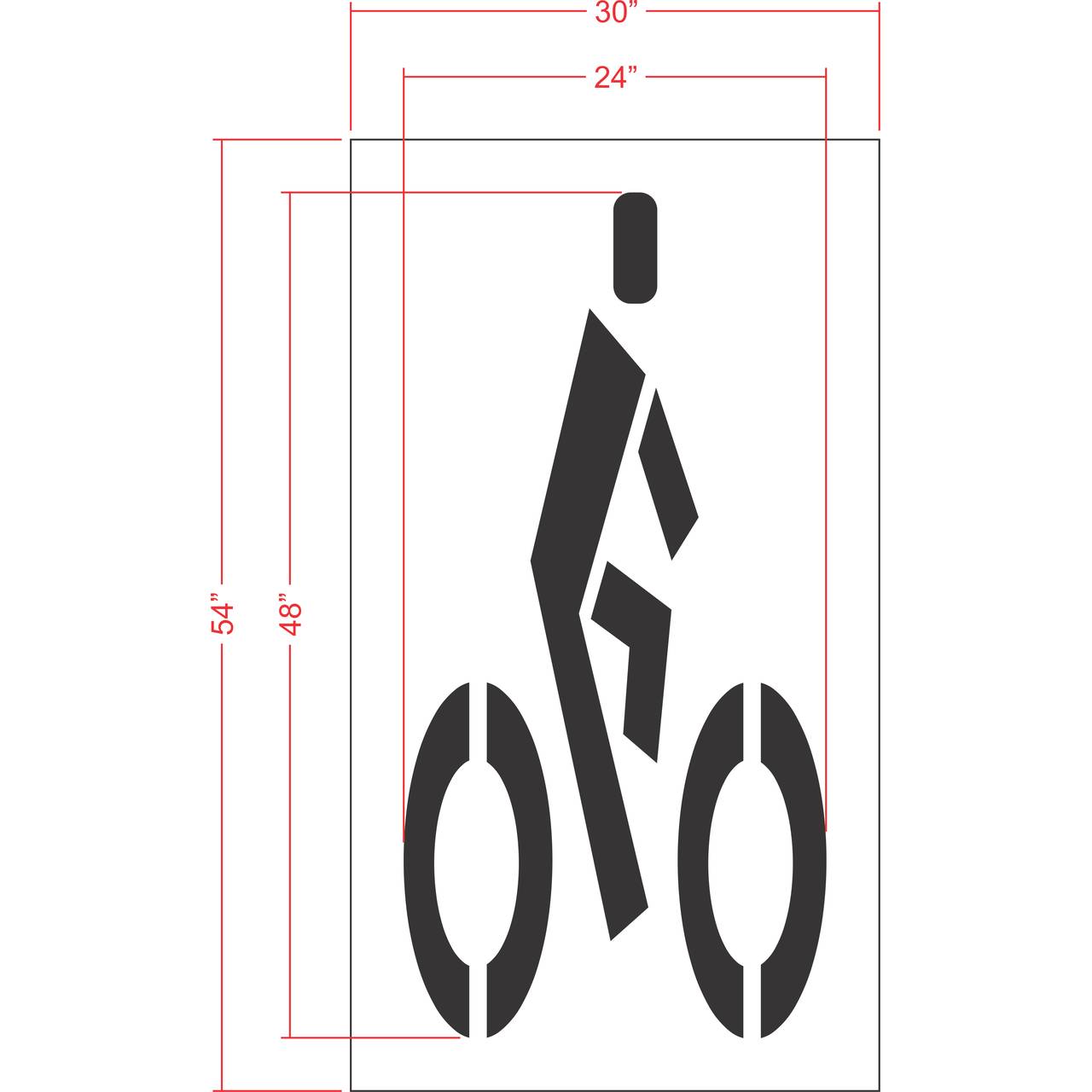 48" FHWA/DOT Bike Rider Stencil - RAE Products & Chemicals Corp ...
