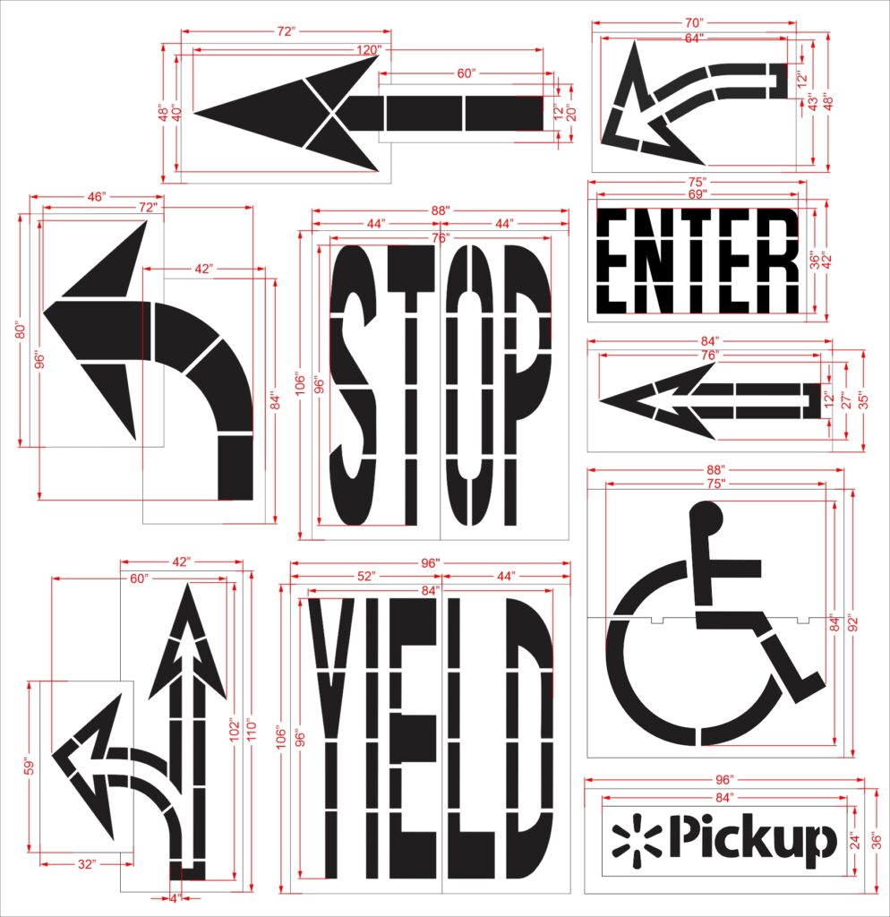 {10 pc} Walmart Striping Pro Stencil Kit - RAE Products & Chemicals ...