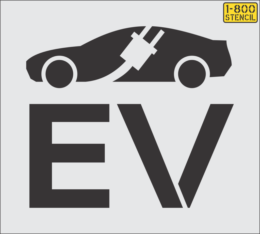 21" Electric Vehicle Symbol Stencil - RAE Products & Chemicals Corp ...