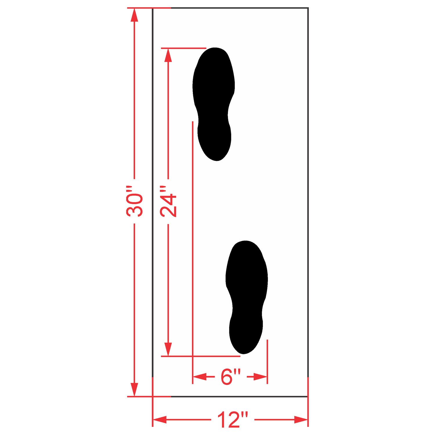 24" FOOT STEPS Stencil - RAE Products & Chemicals Corp. - Providing the ...