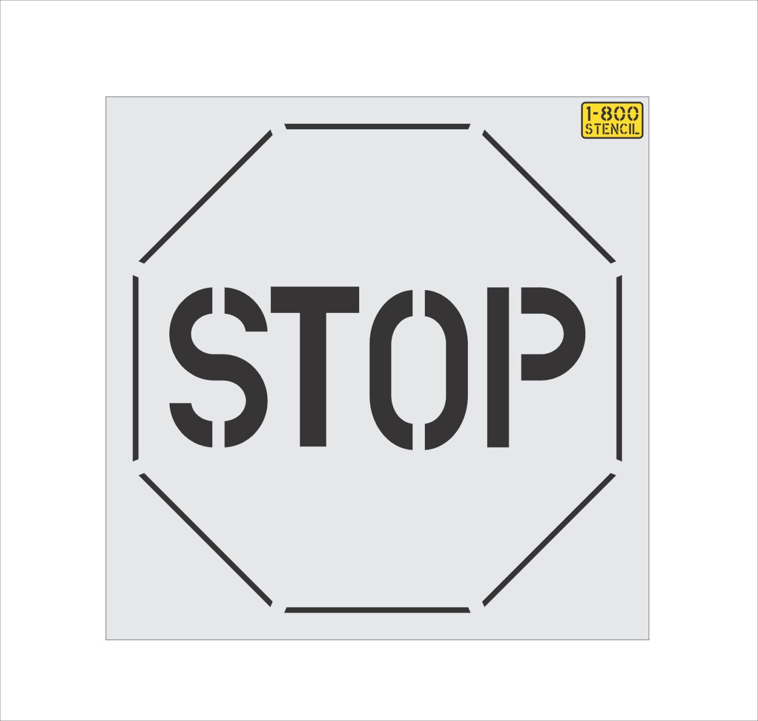 60" INDUSTRIAL STOP Stencil - RAE Products & Chemicals Corp ...