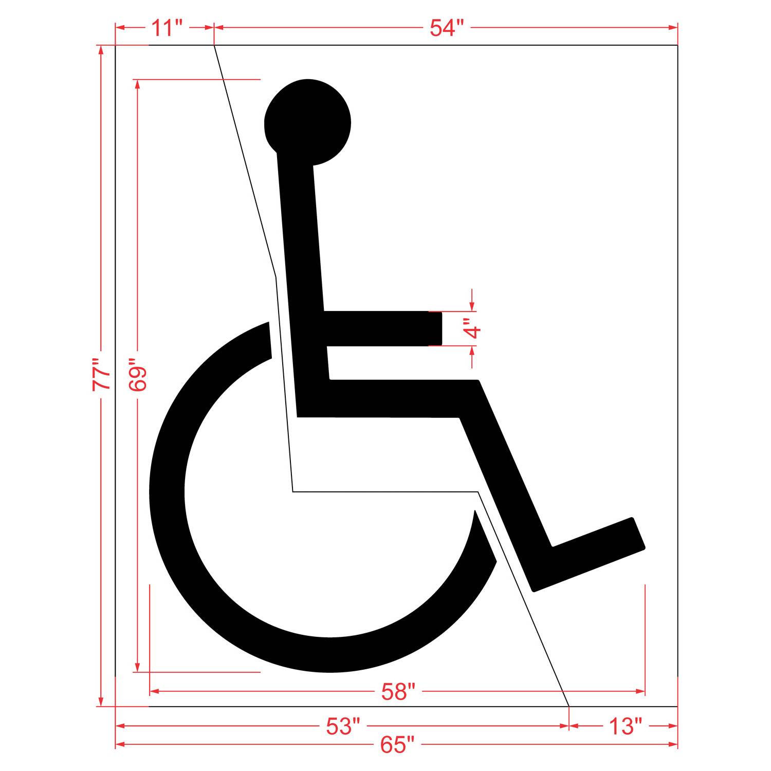 69" ADA Handicap Stencil - RAE Products & Chemicals Corp. - Providing ...
