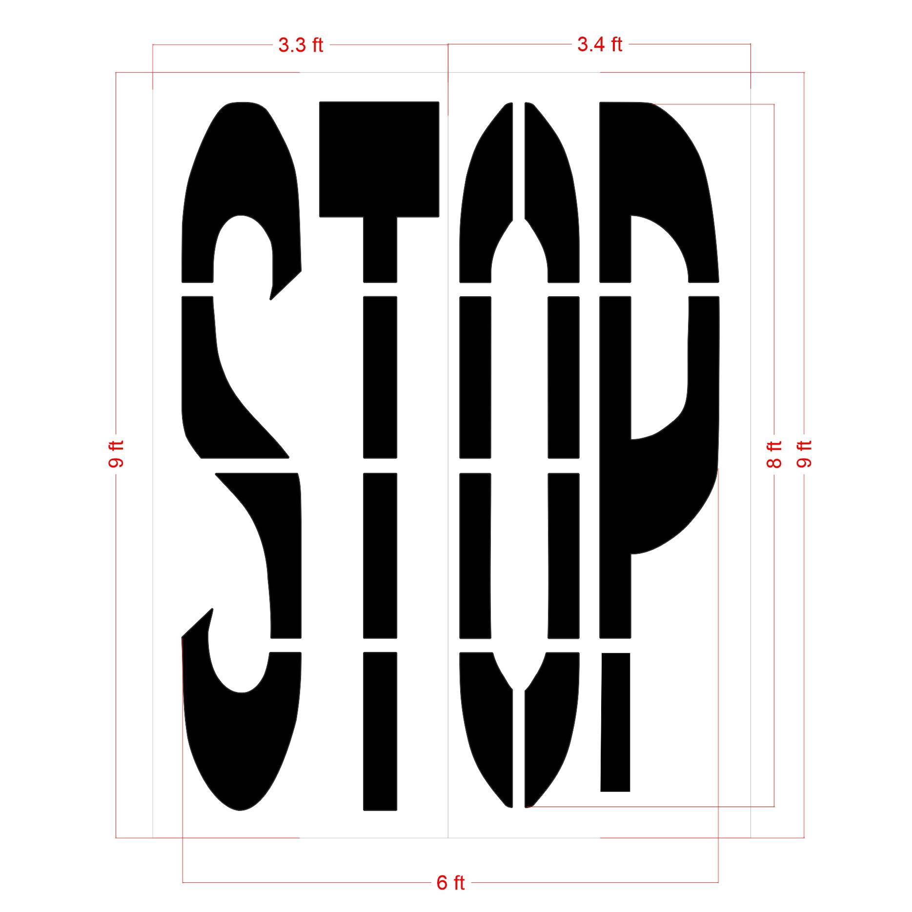 96" Alaska DOT STOP Stencil - RAE Products & Chemicals Corp ...