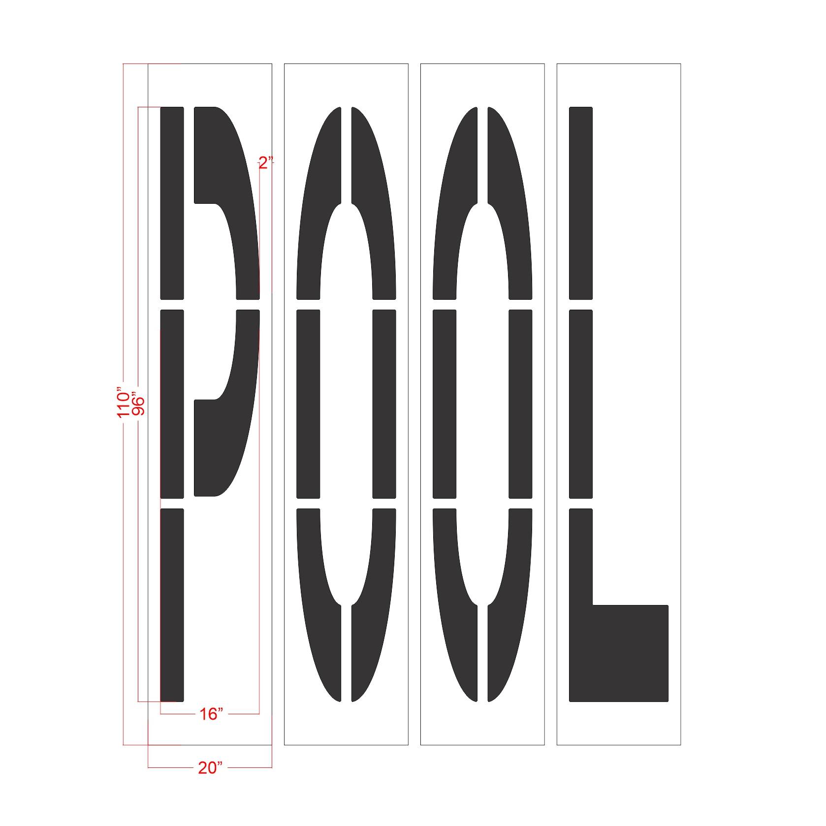 96" California DOT POOL Stencil - RAE Products & Chemicals Corp ...