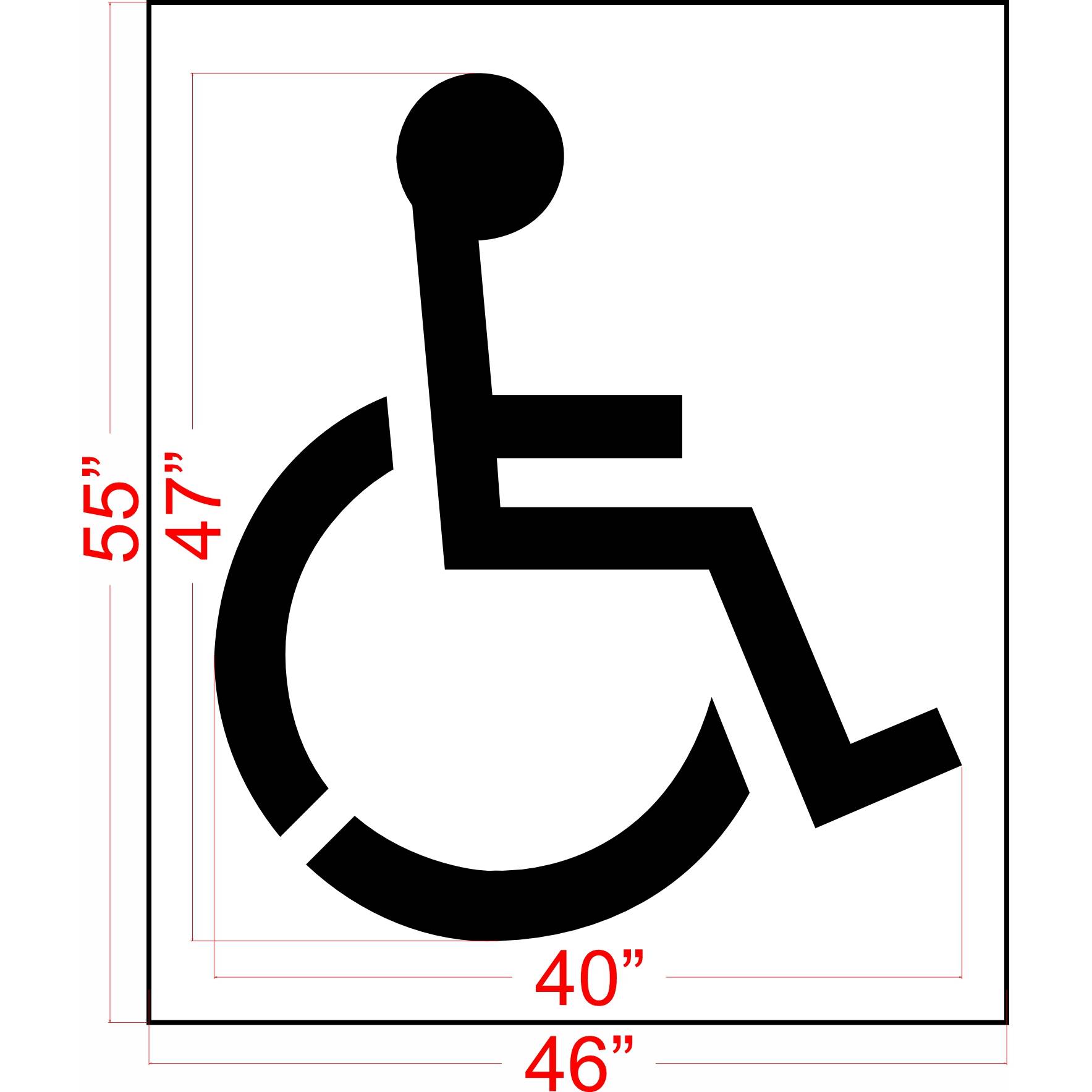 47" Georgia DOT Handicap Symbol Stencil - RAE Products & Chemicals Corp ...