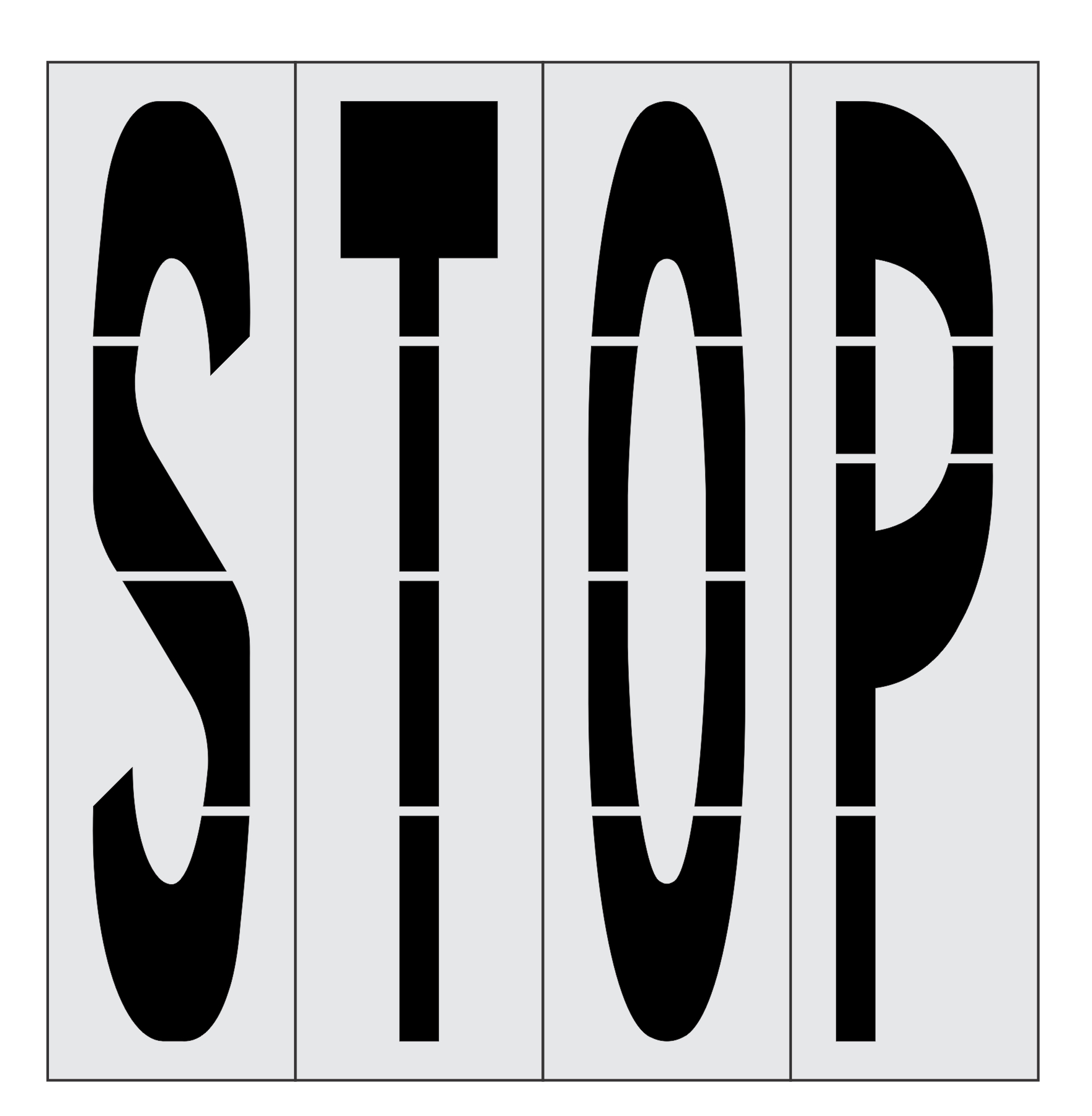 96" Iowa DOT STOP Stencil - RAE Products & Chemicals Corp. - Providing ...
