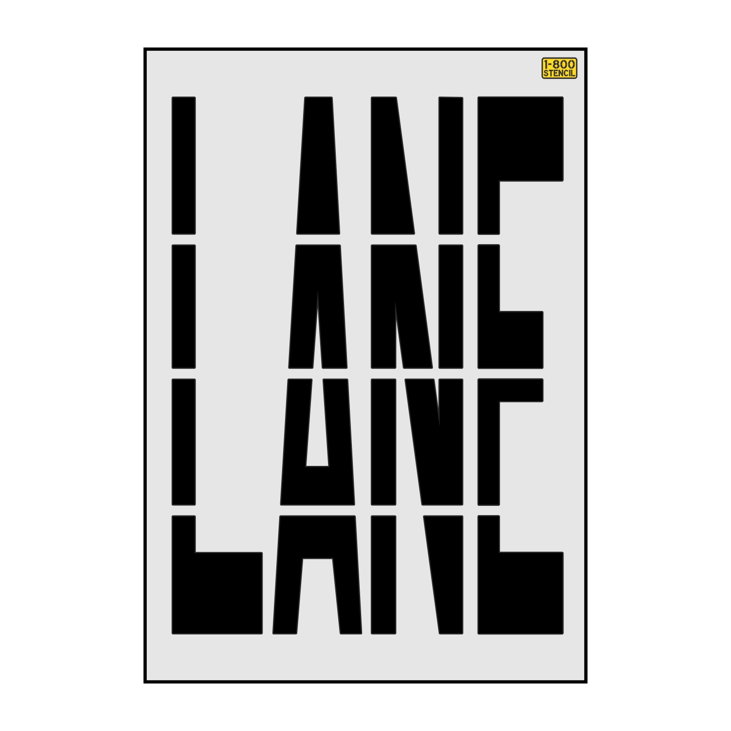 44" Missouri DOT LANE Wording Stencil - RAE Products & Chemicals Corp ...