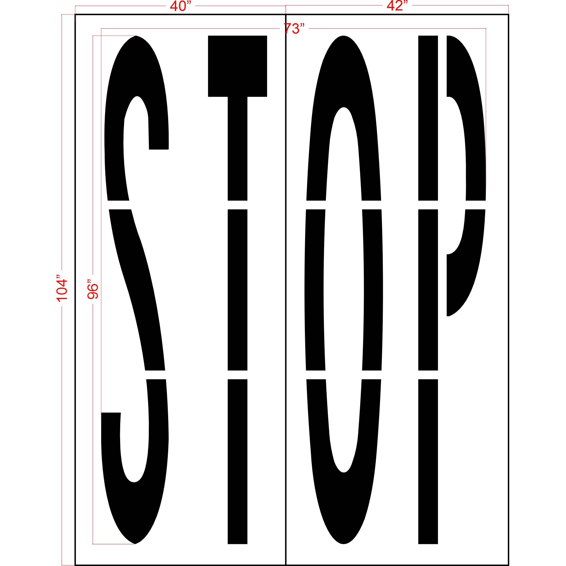96" Nebraska DOT STOP Stencil - RAE Products & Chemicals Corp ...