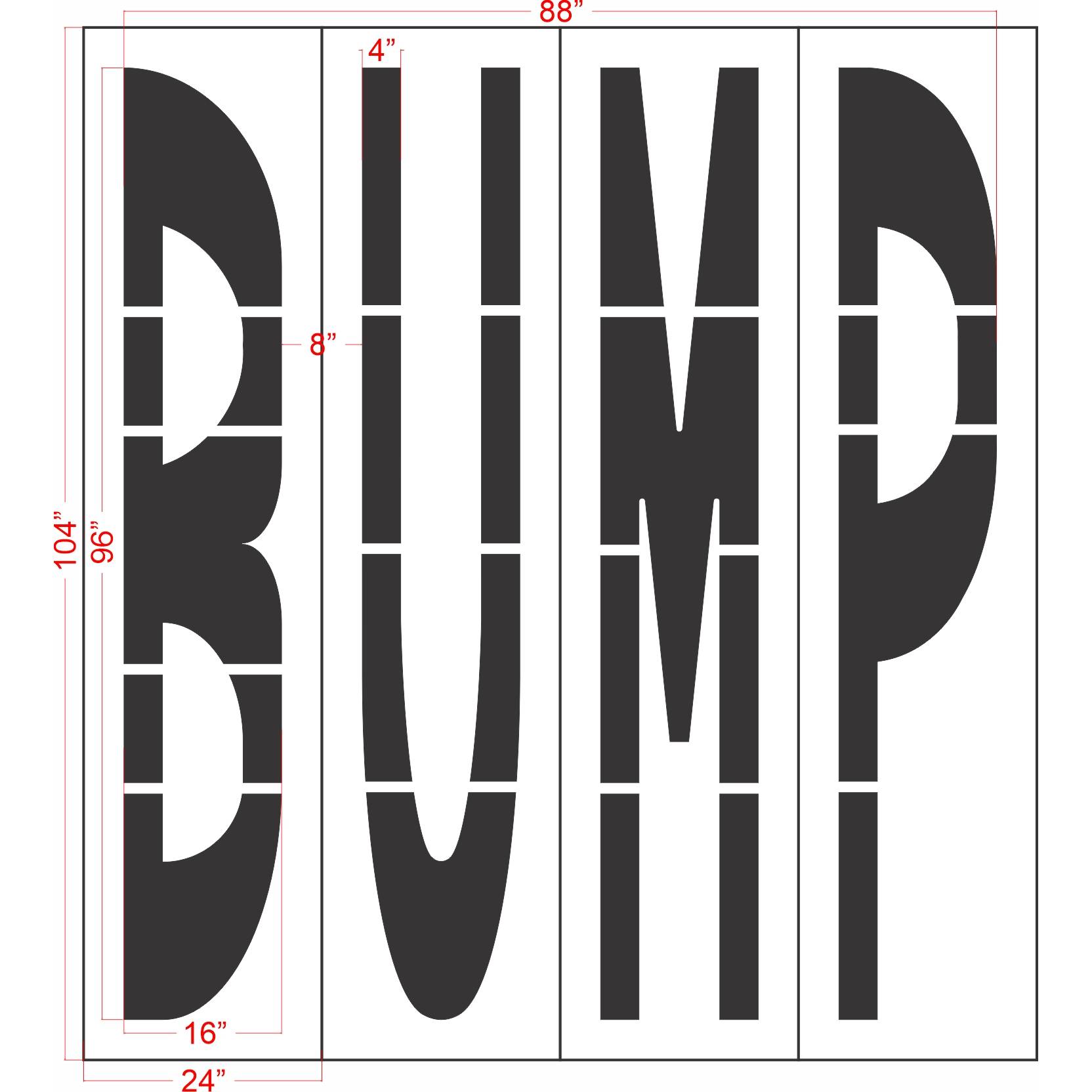 96" Virginia DOT BUMP Stencil - RAE Products & Chemicals Corp ...