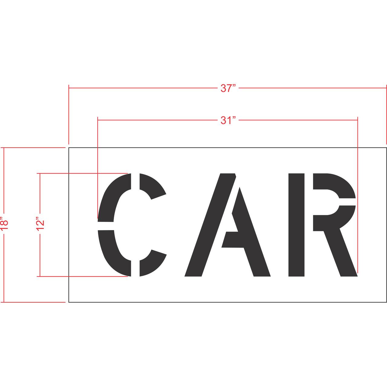 12" CAR Stencil - RAE Products & Chemicals Corp. - Providing the world ...
