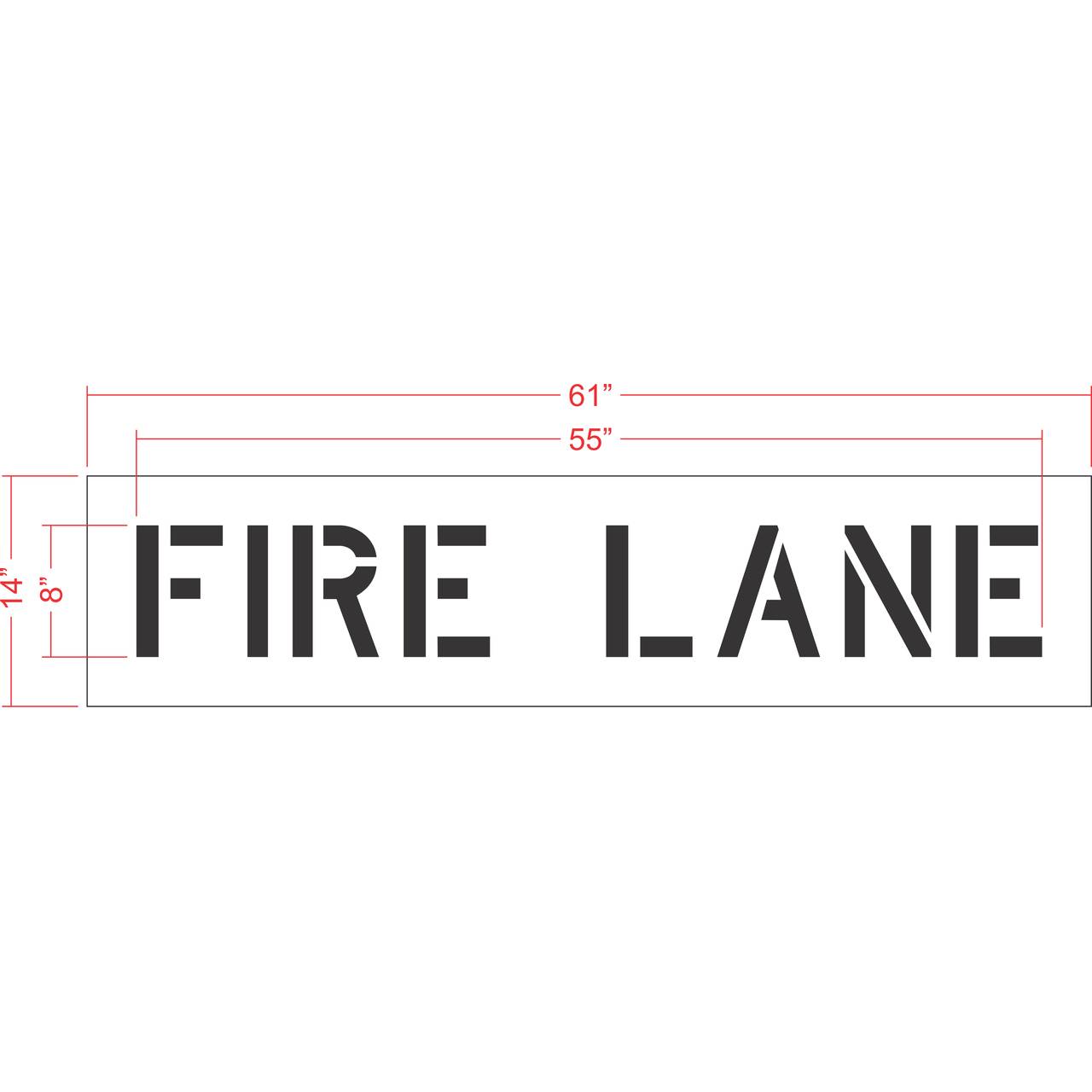 8" FIRE LANE Stencil - RAE Products & Chemicals Corp. - Providing the ...