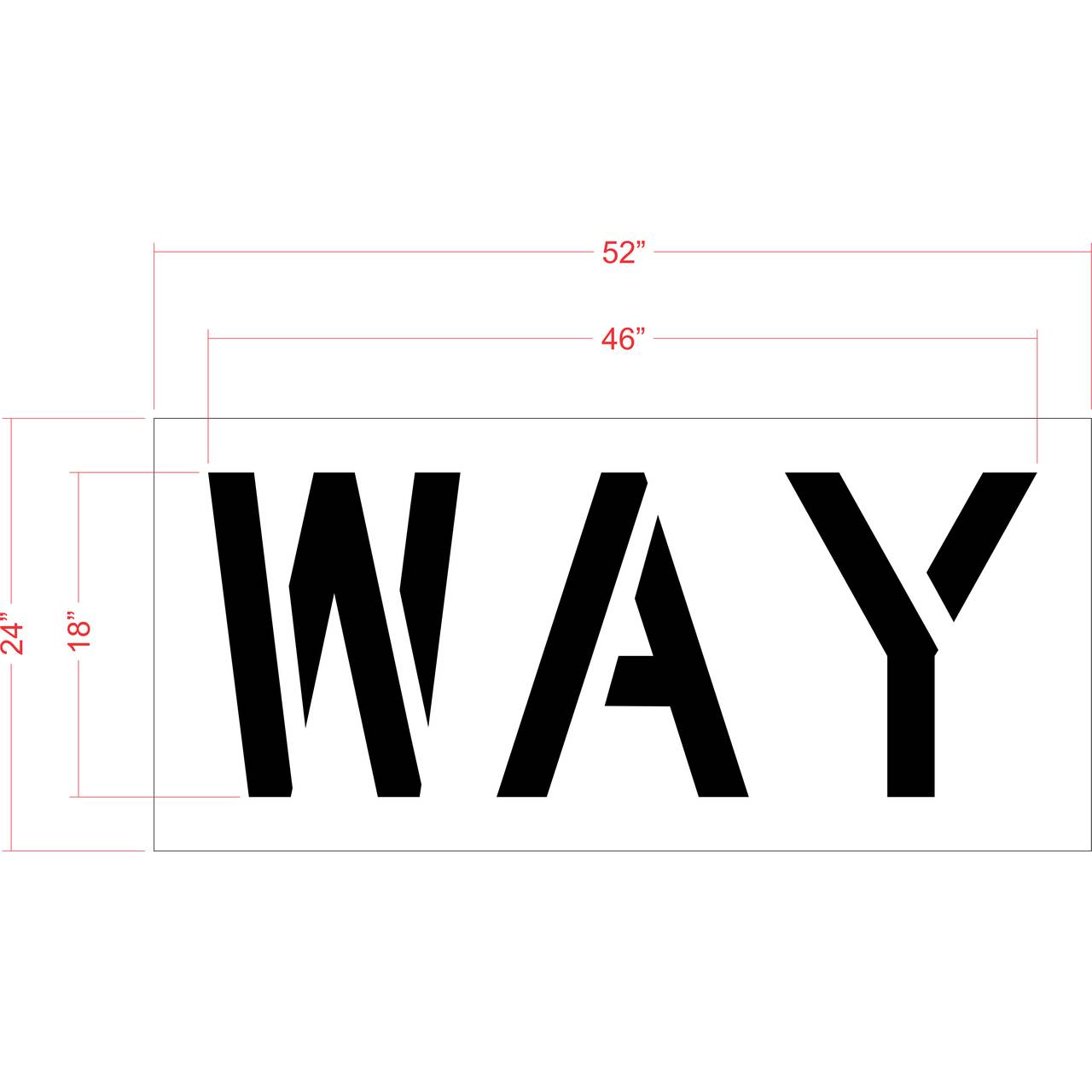 18" WAY Stencil - RAE Products & Chemicals Corp. - Providing the world ...