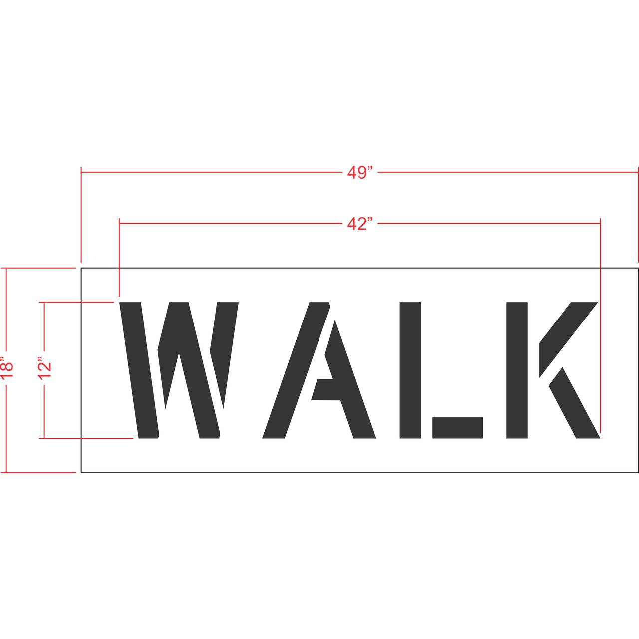 12" WALK Stencil - RAE Products & Chemicals Corp. - Providing the world ...