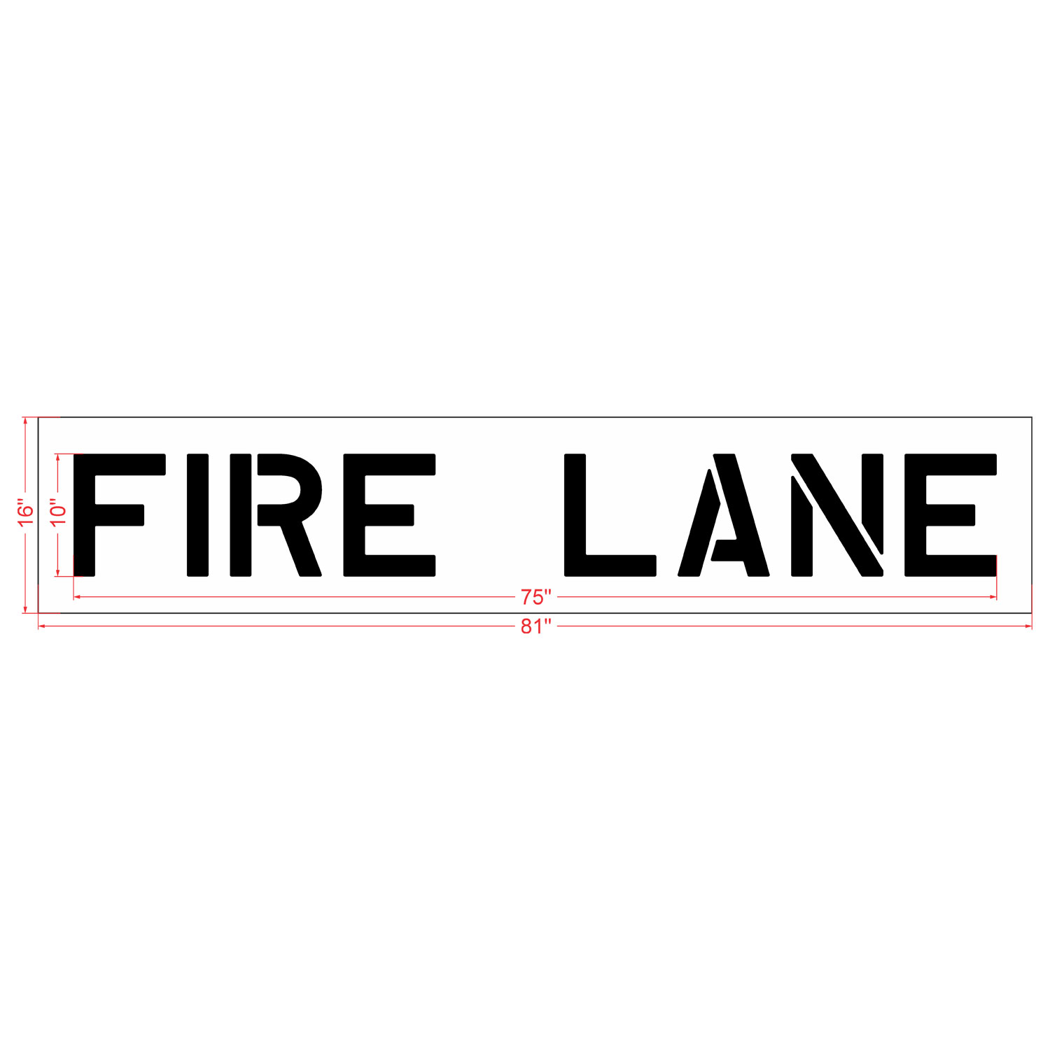 10" FIRE LANE Stencil - RAE Products & Chemicals Corp. - Providing the ...