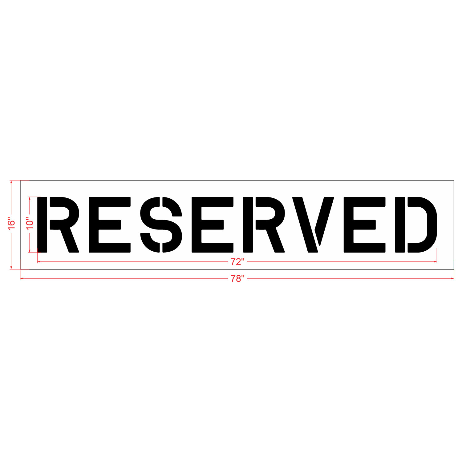 10" RESERVED Stencil - RAE Products & Chemicals Corp. - Providing the ...
