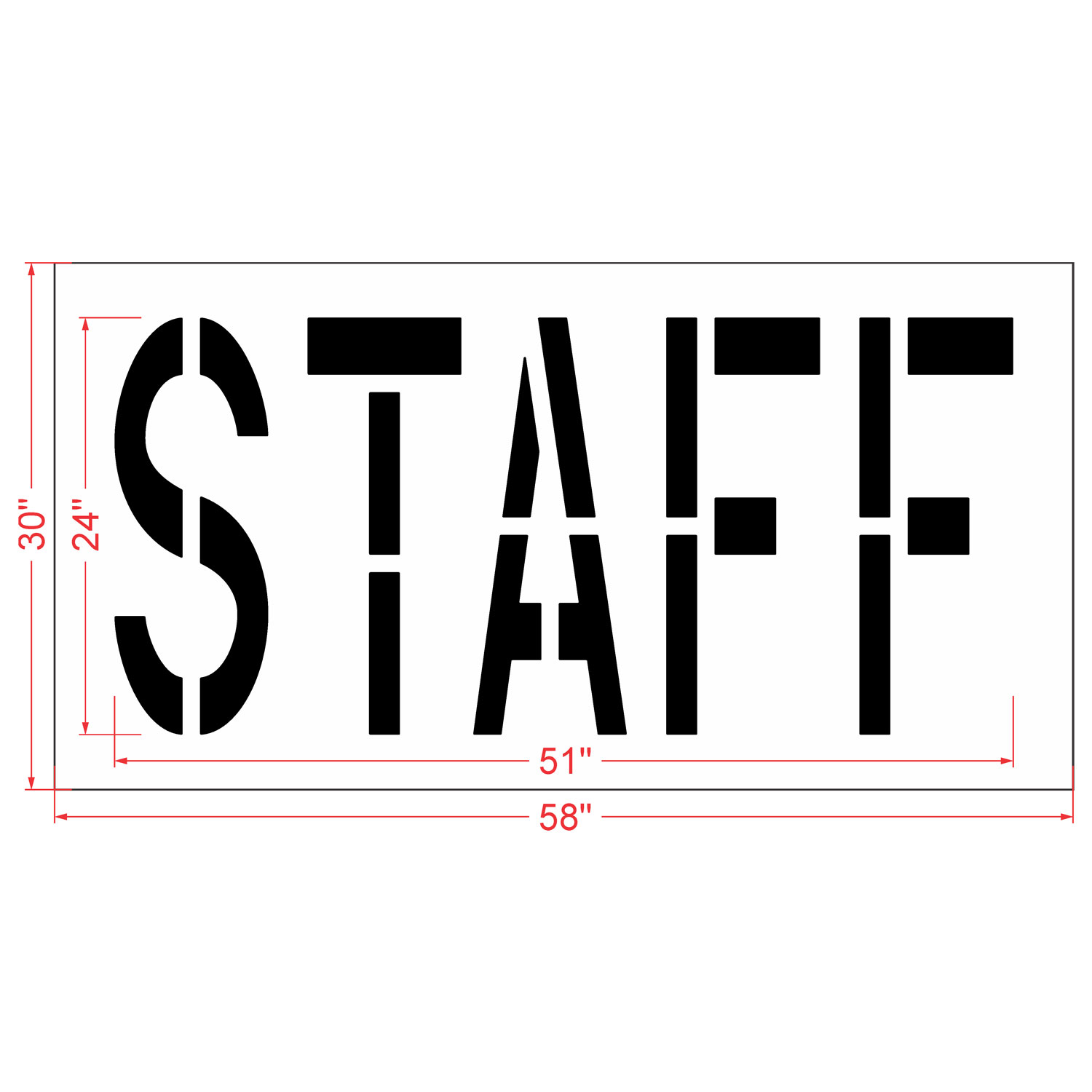 24" STAFF Stencil - RAE Products & Chemicals Corp. - Providing the ...
