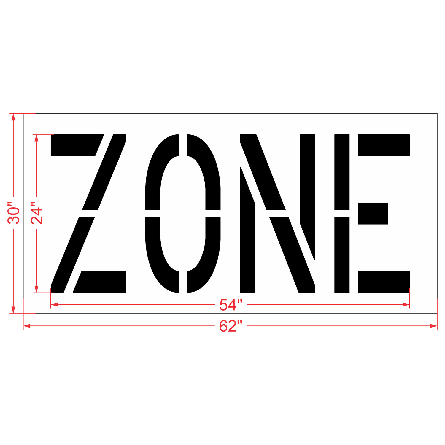 24" ZONE Stencil - RAE Products & Chemicals Corp. - Providing the world ...