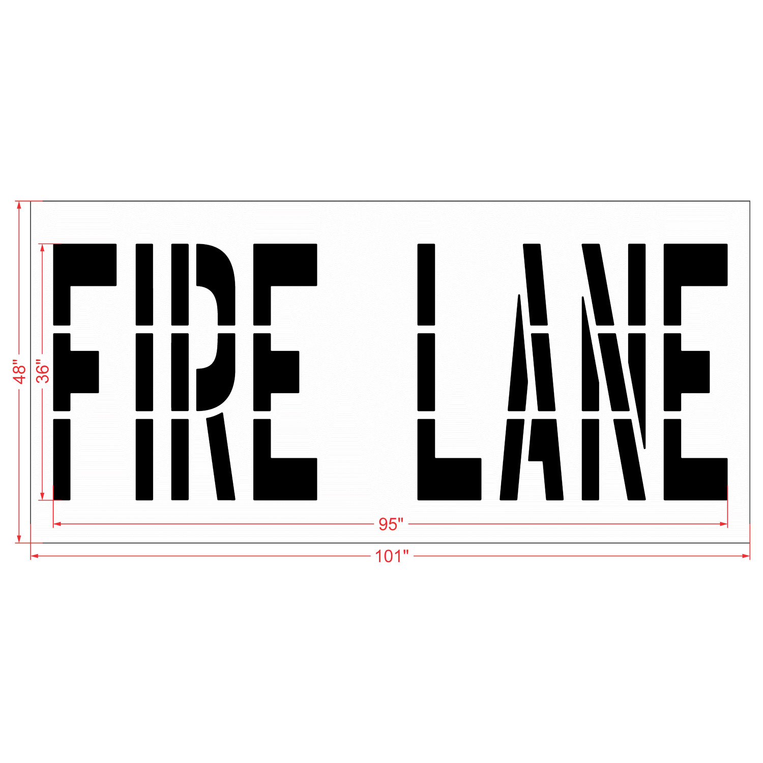 36" FIRE LANE Stencil - RAE Products & Chemicals Corp. - Providing the ...