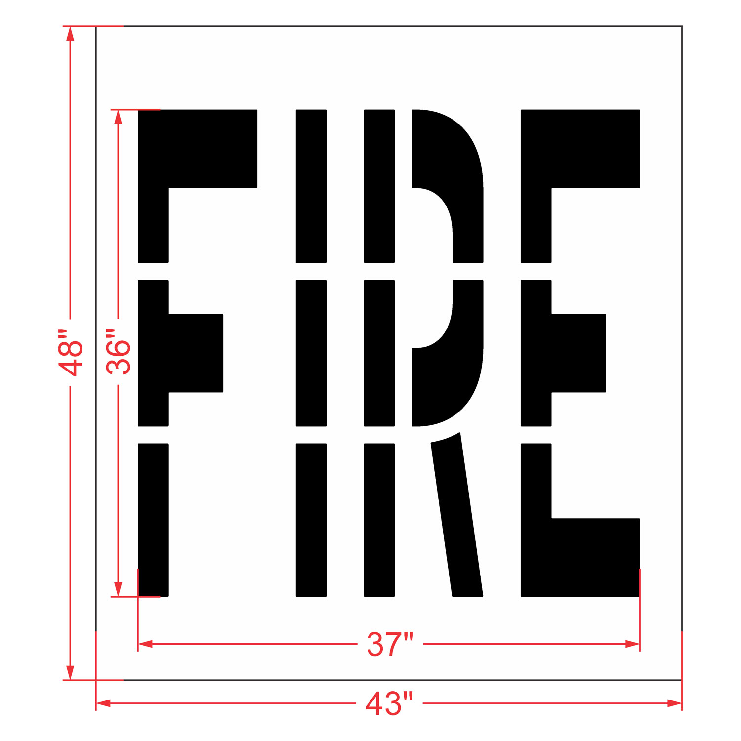 36" FIRE Stencil - RAE Products & Chemicals Corp. - Providing the world ...