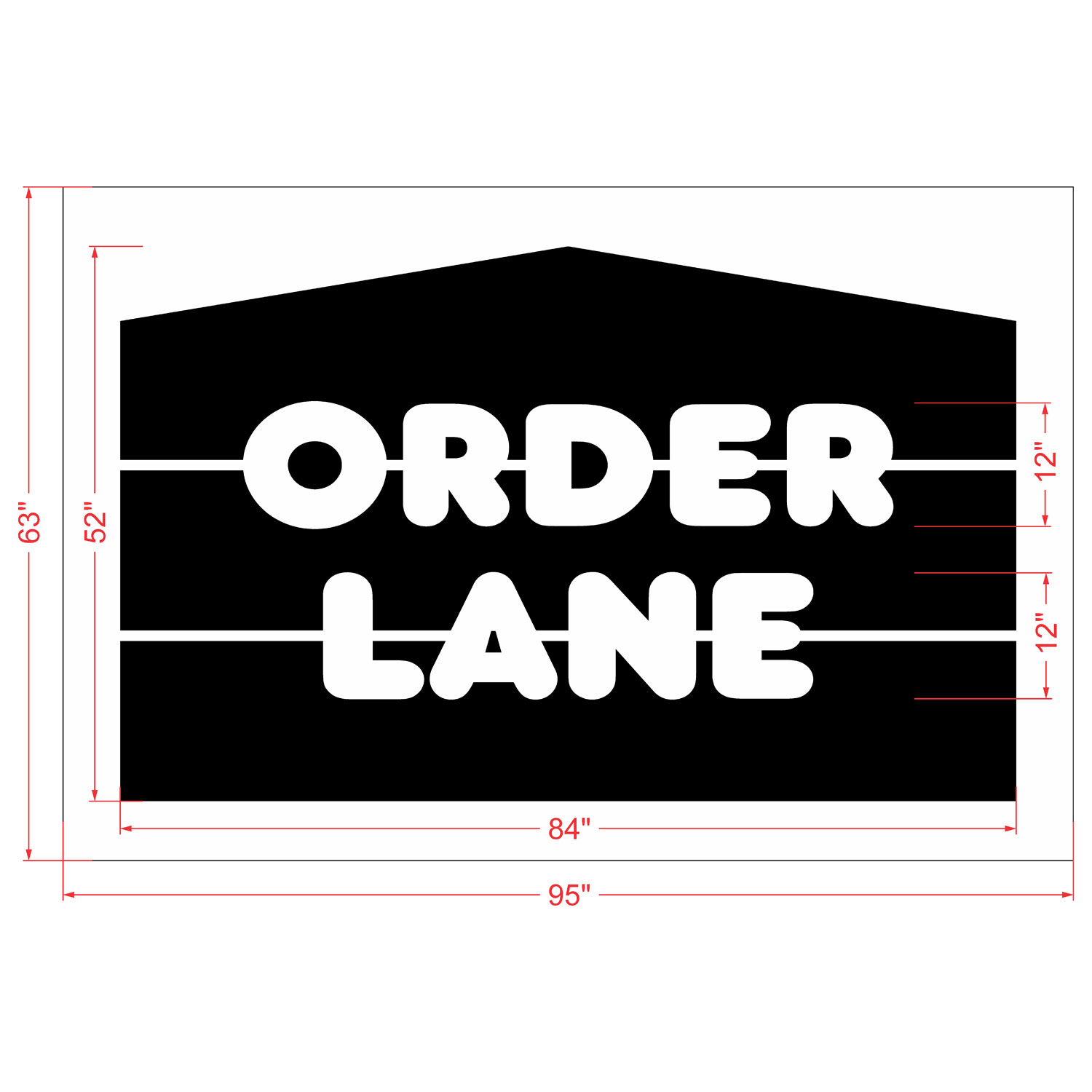 52" Dunkin' Donuts ORDER LANE Stencil - RAE Products & Chemicals Corp ...