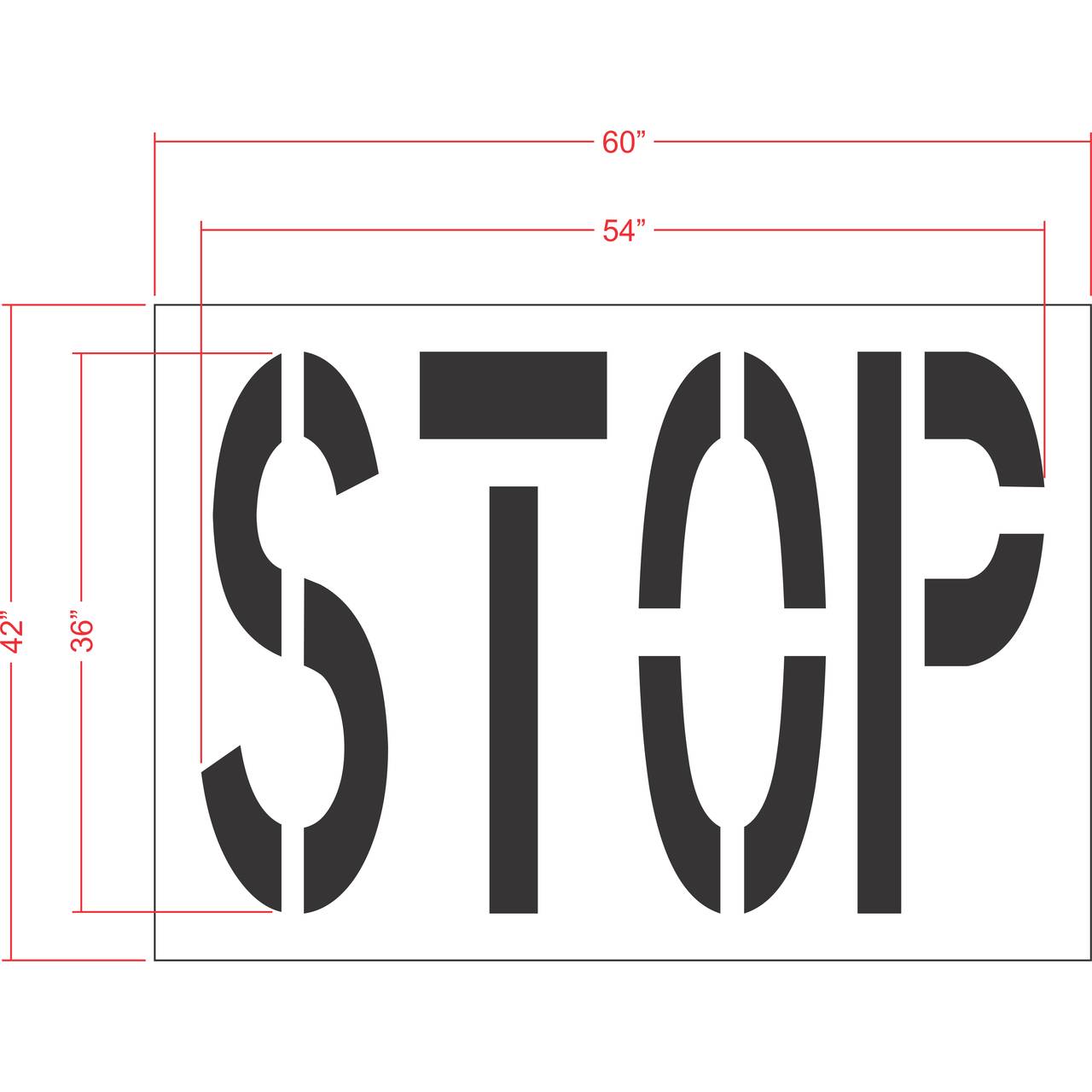 36" STOP Stencil - RAE Products & Chemicals Corp. - Providing the world ...