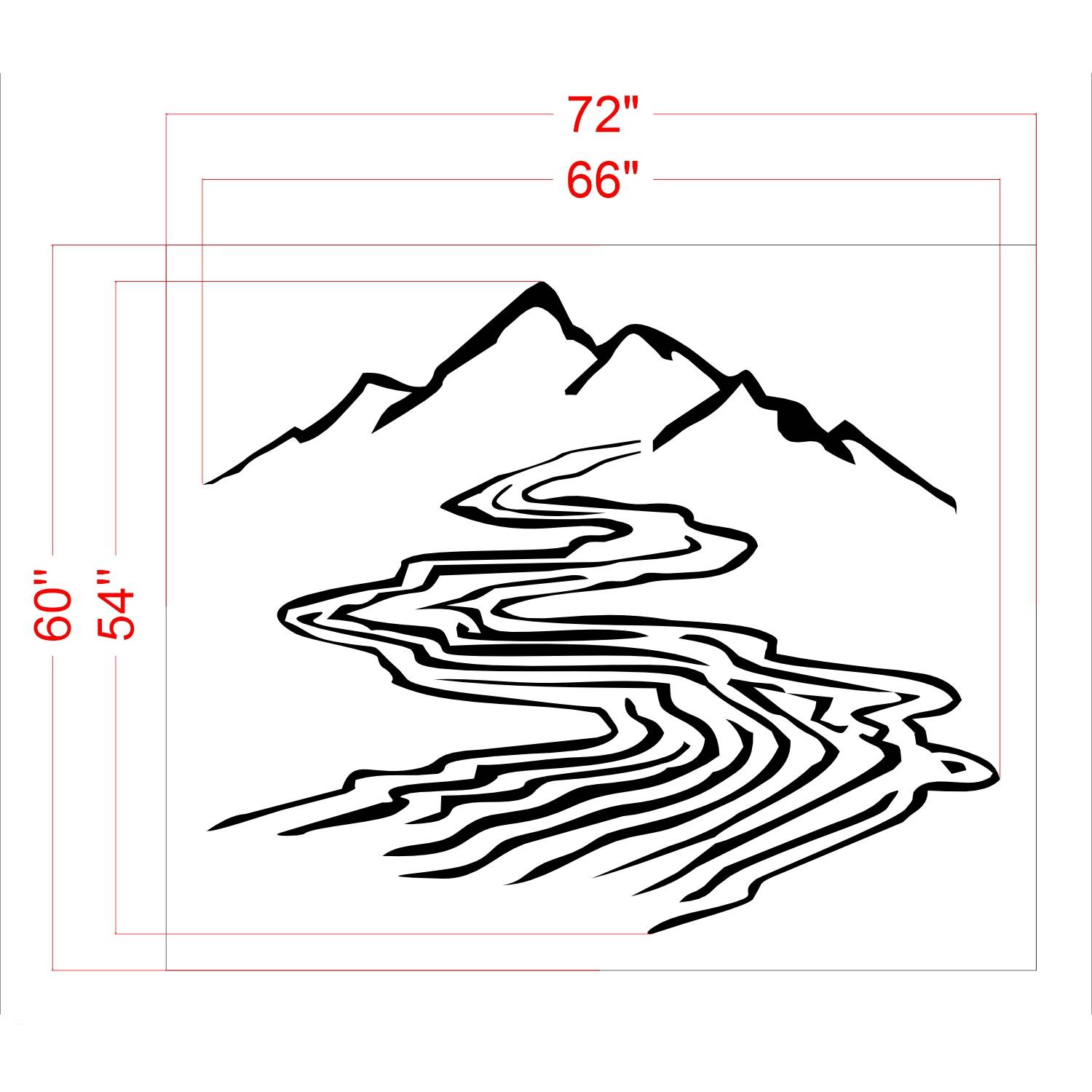 54" x 66" Mountain and River Stencil - RAE Products & Chemicals Corp ...
