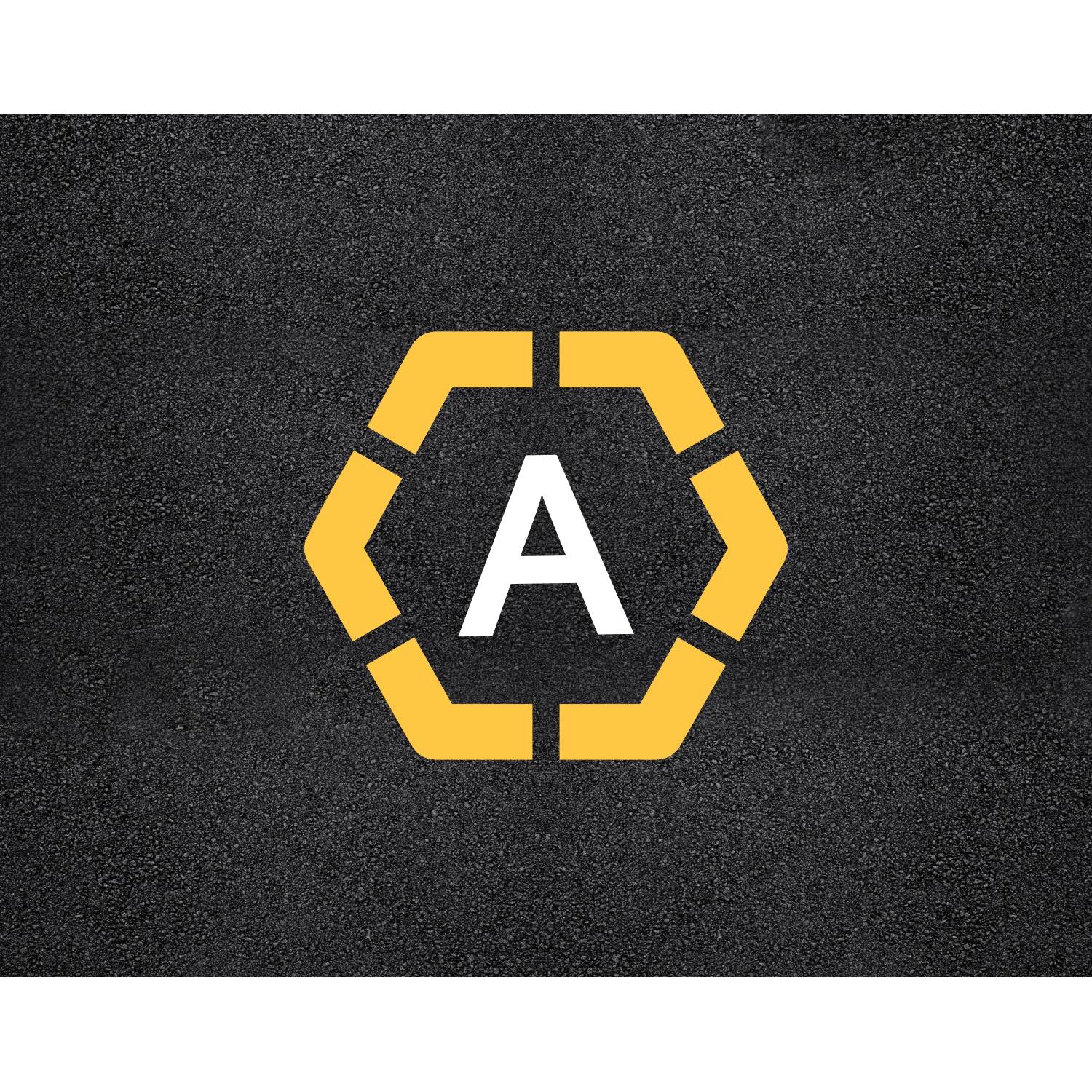 16" x 17" Hexagon Alphabet Stencil - RAE Products & Chemicals Corp ...