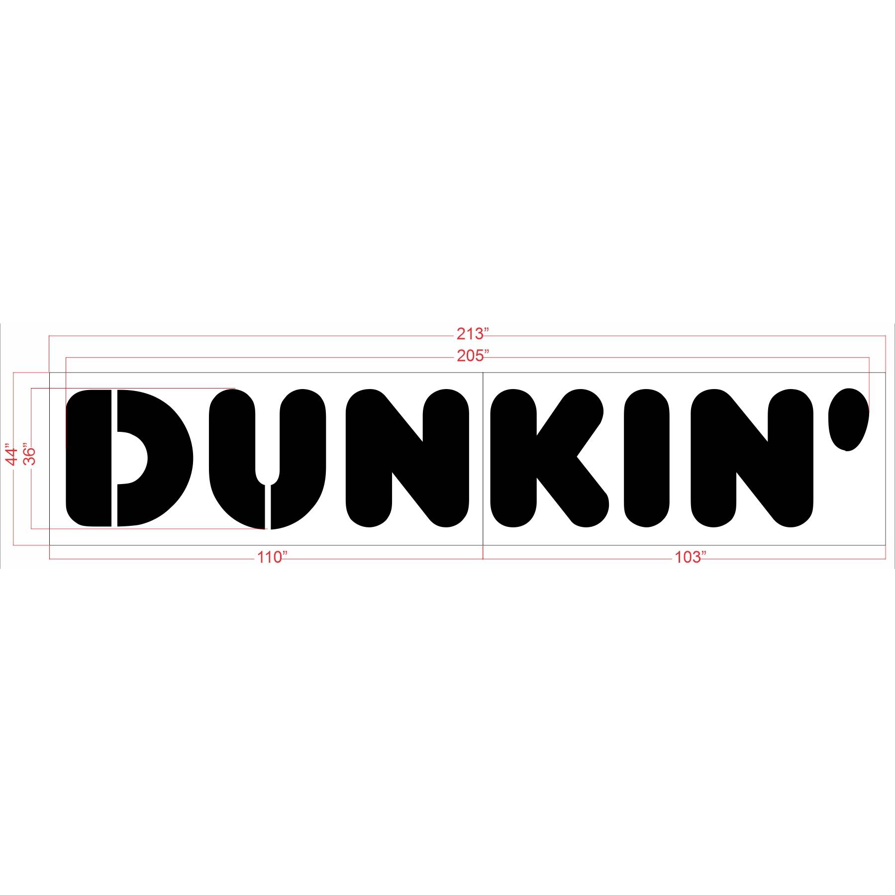 36" Dunkin' Donuts DUNKIN' Stencil - RAE Products & Chemicals Corp ...