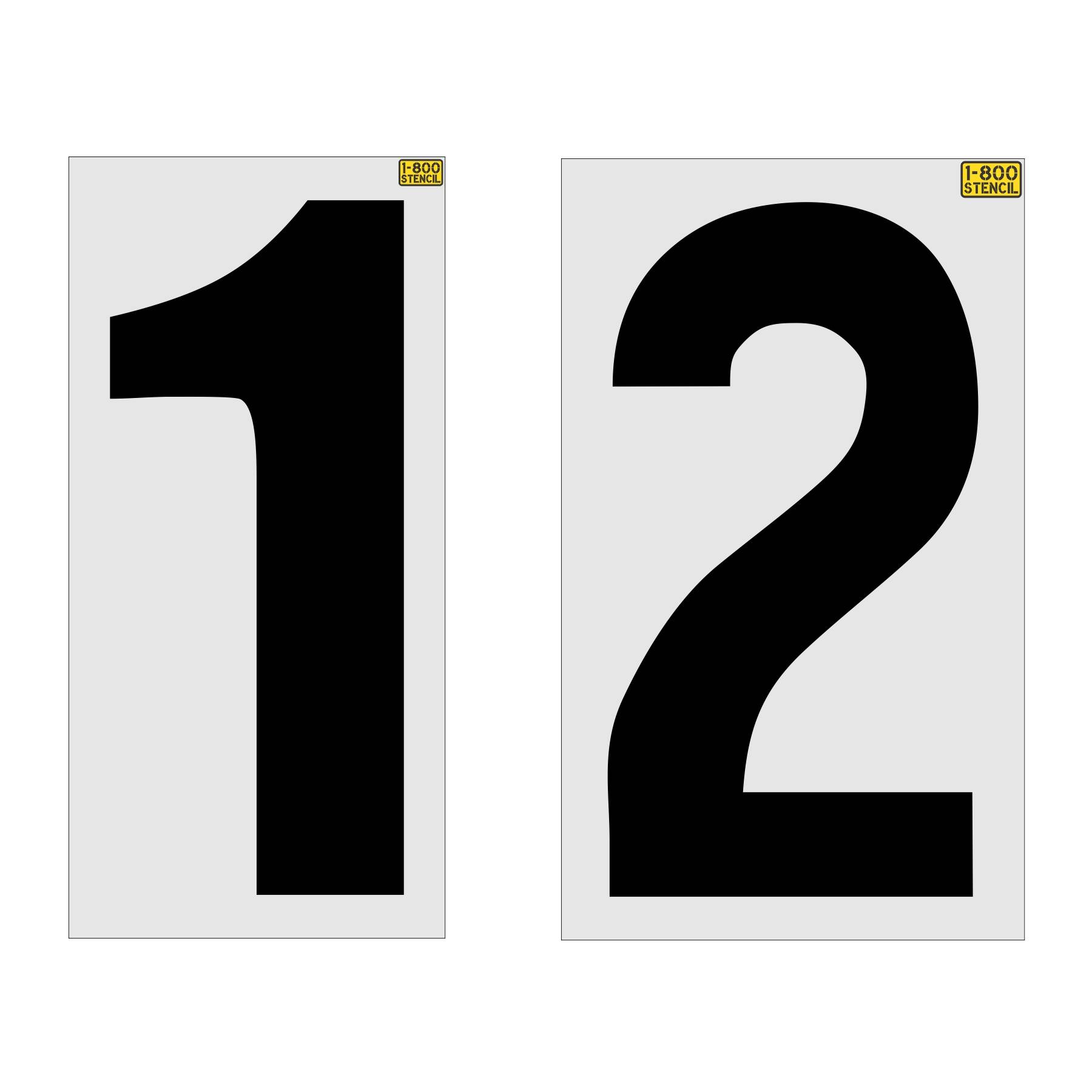 48" Domino's Numbers 1 and 2 Stencil Set - RAE Products & Chemicals ...