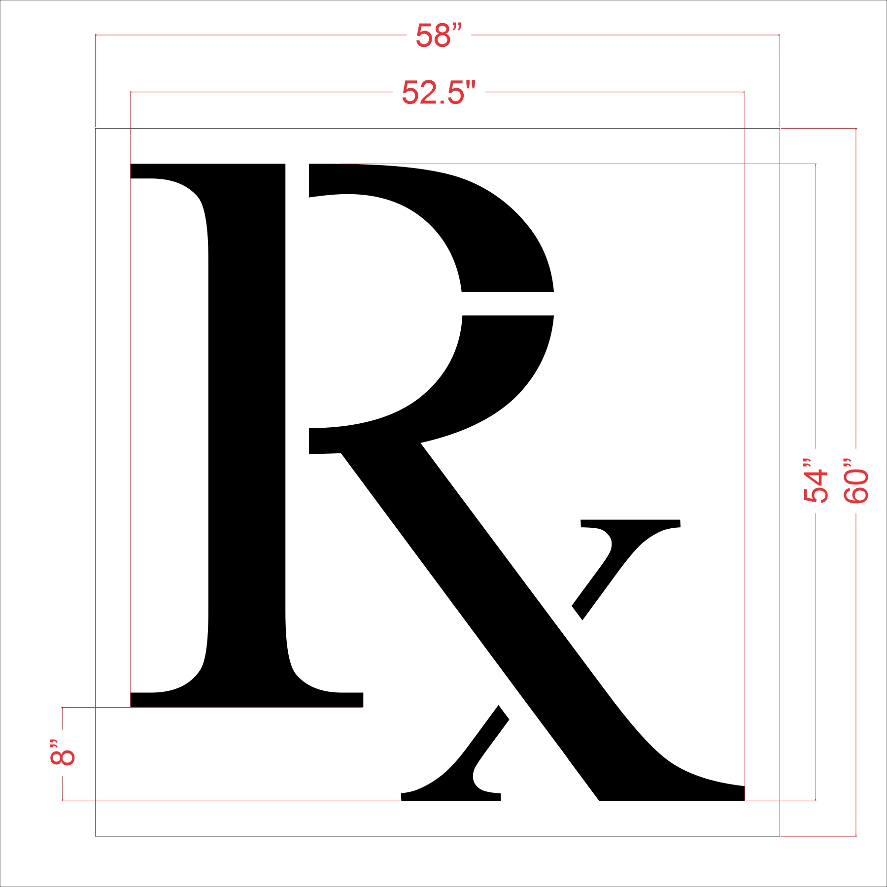 54" Hyvee Rx Stencil - RAE Products & Chemicals Corp. - Providing the ...