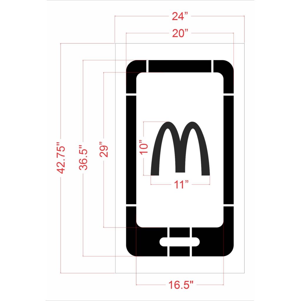 16.5" McDonalds Mobile Order Stencil - RAE Products & Chemicals Corp ...