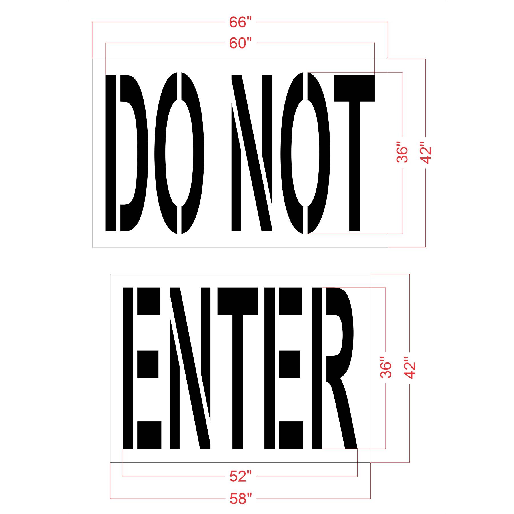 36" Panera Bread DO NOT ENTER Stencil - RAE Products & Chemicals Corp ...