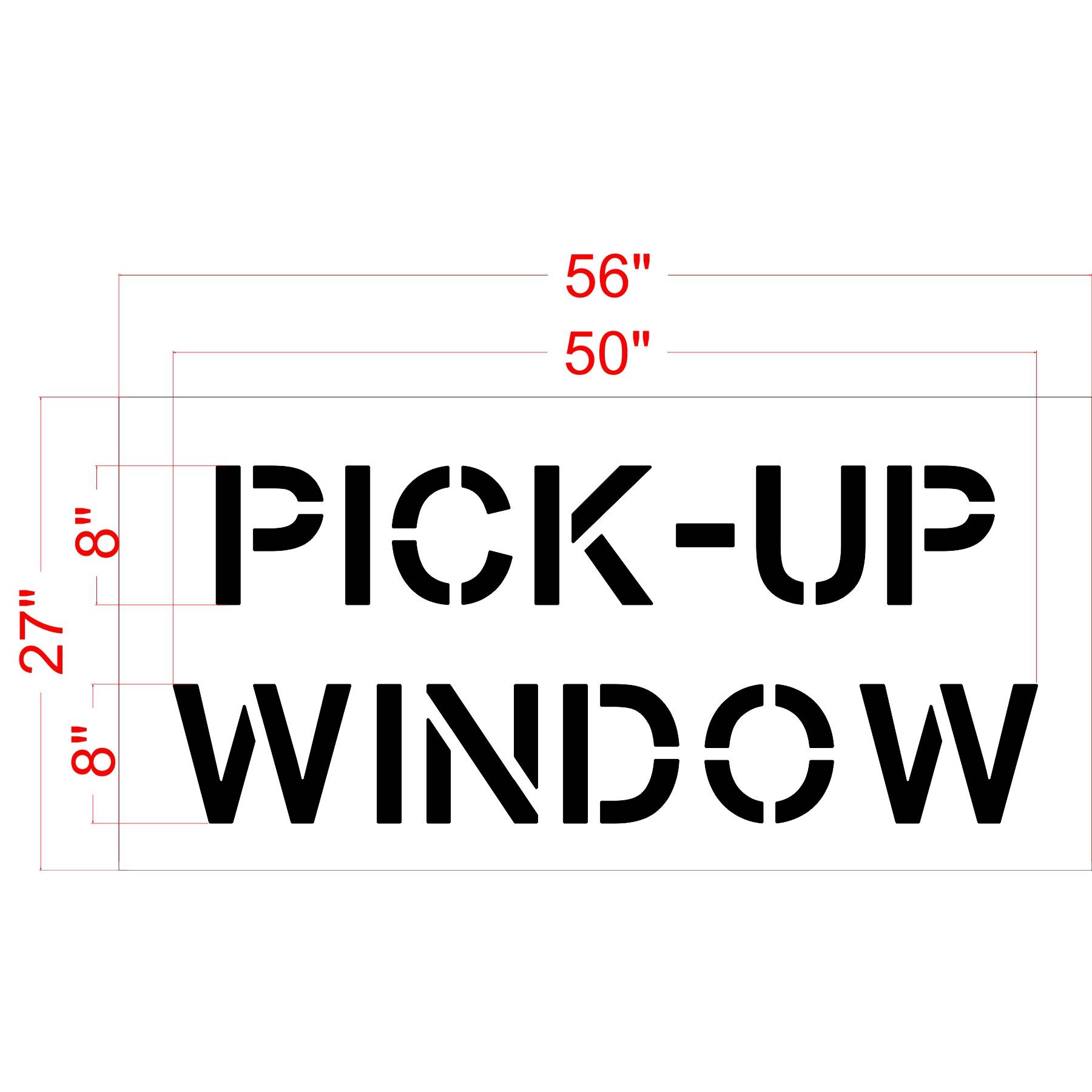 8" Wendy's PICK-UP WINDOW Stencil - RAE Products & Chemicals Corp ...