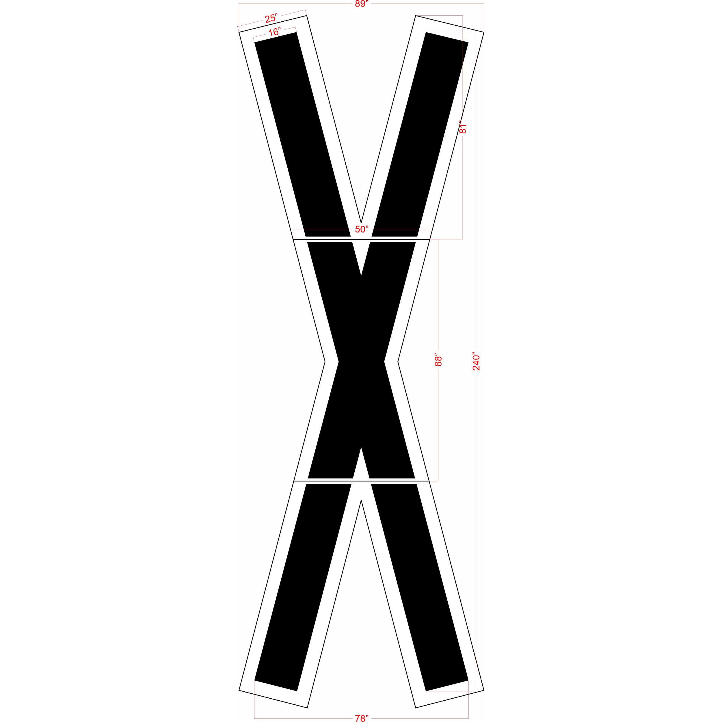 240" Philadelphia DOT Railroad Crossing Kit Stencil - RAE Products ...