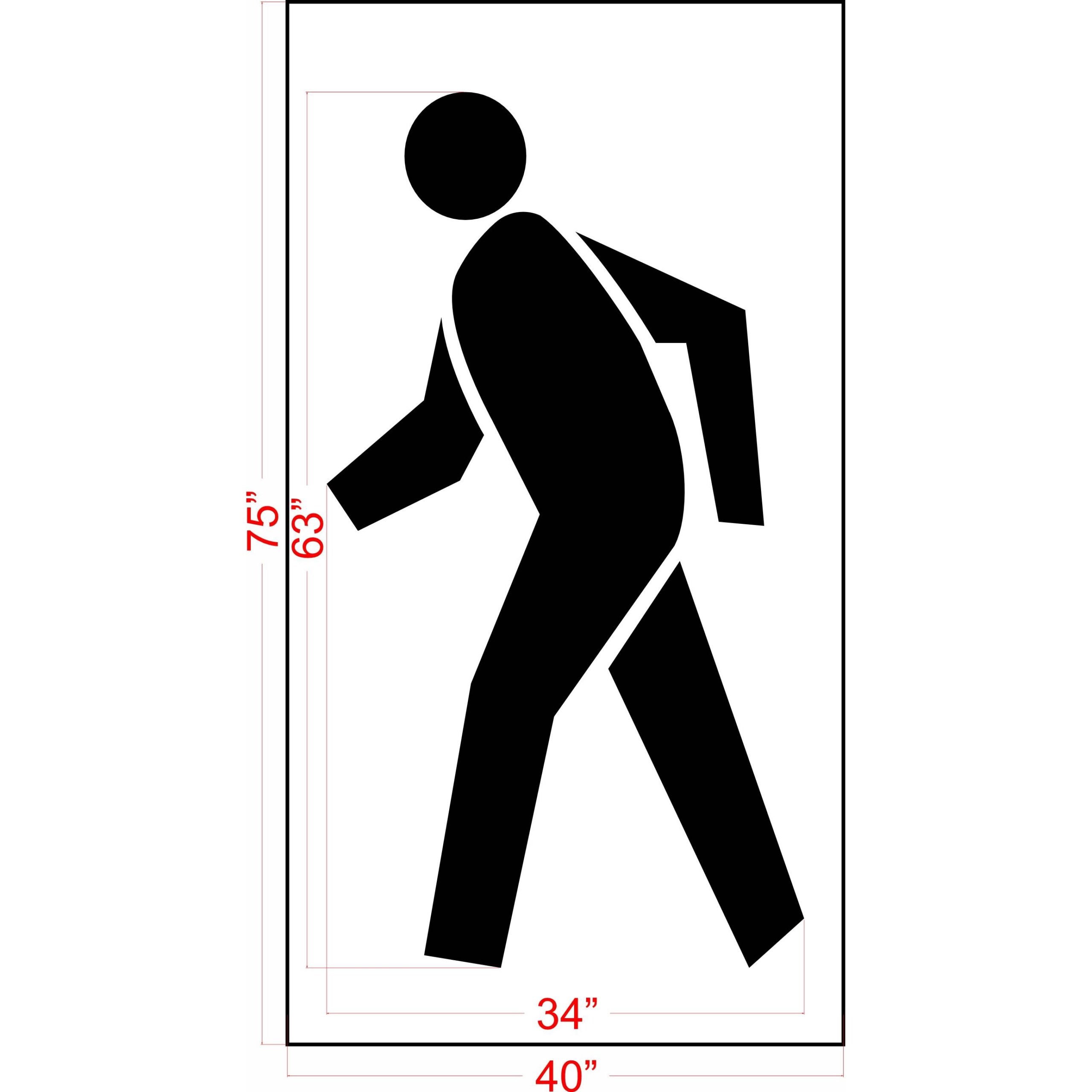 63" Seattle DOT Pedestrian Logo Stencil - RAE Products & Chemicals Corp ...